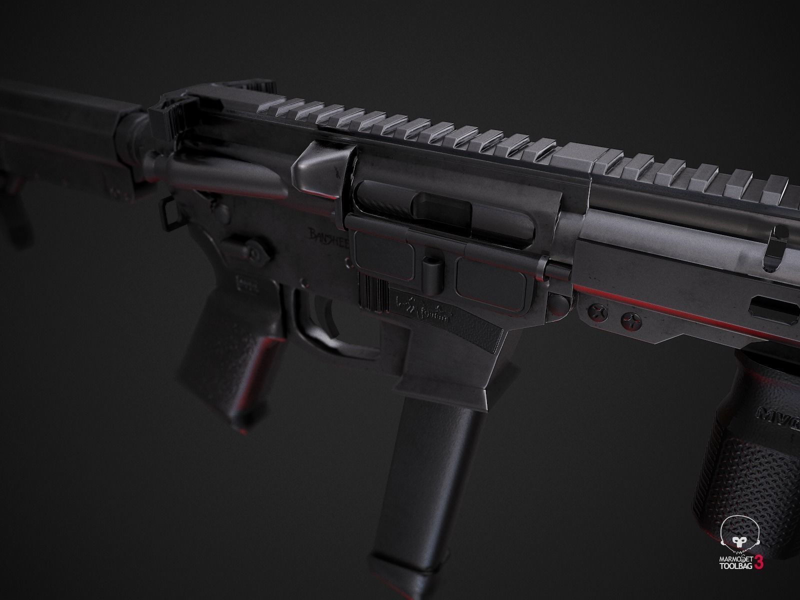 3D model MKGS BANSHEE - PBR Game Ready model VR-AR VR / AR / low-poly ...