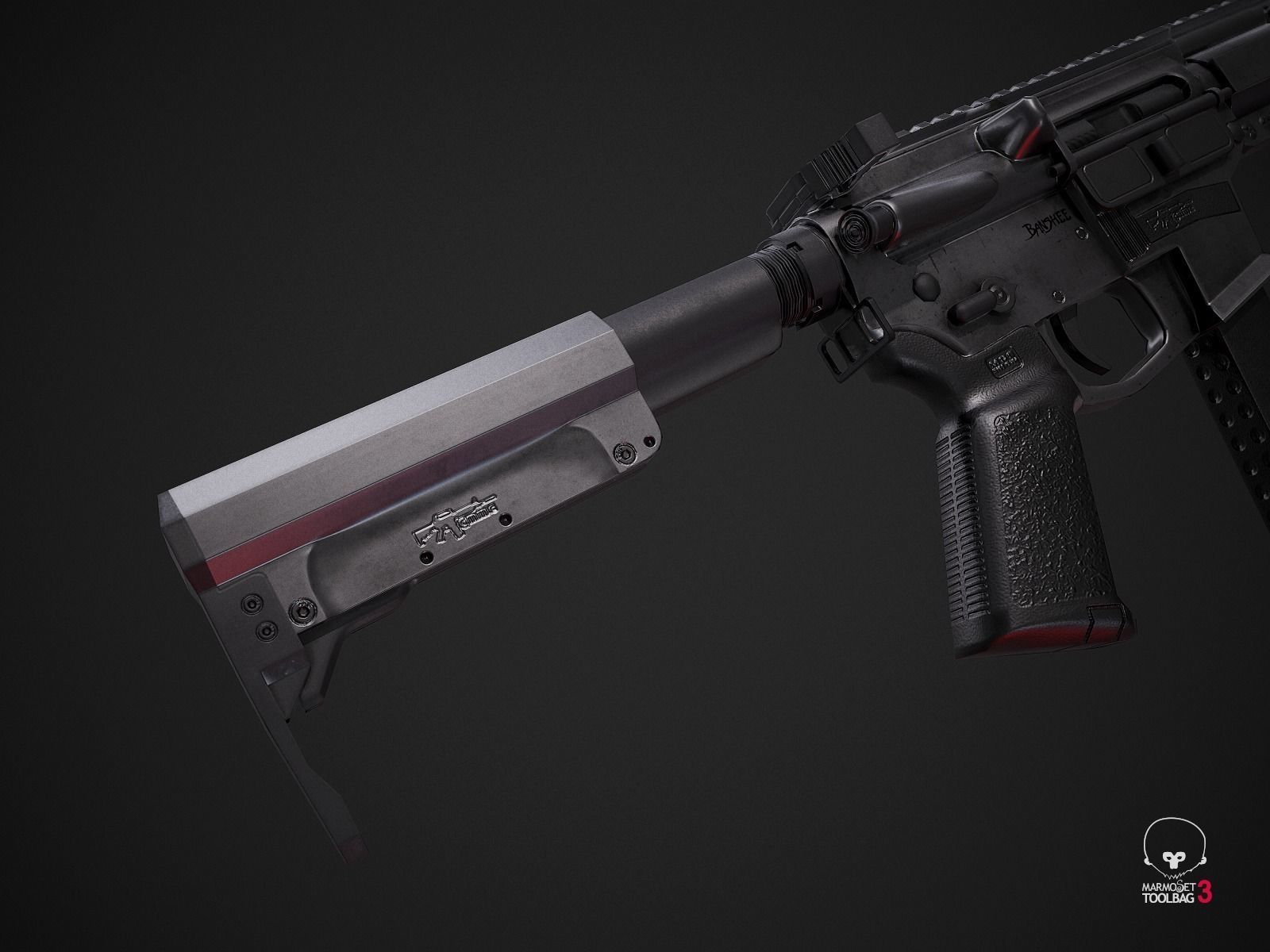 3D model MKGS BANSHEE - PBR Game Ready model VR-AR VR / AR / low-poly ...