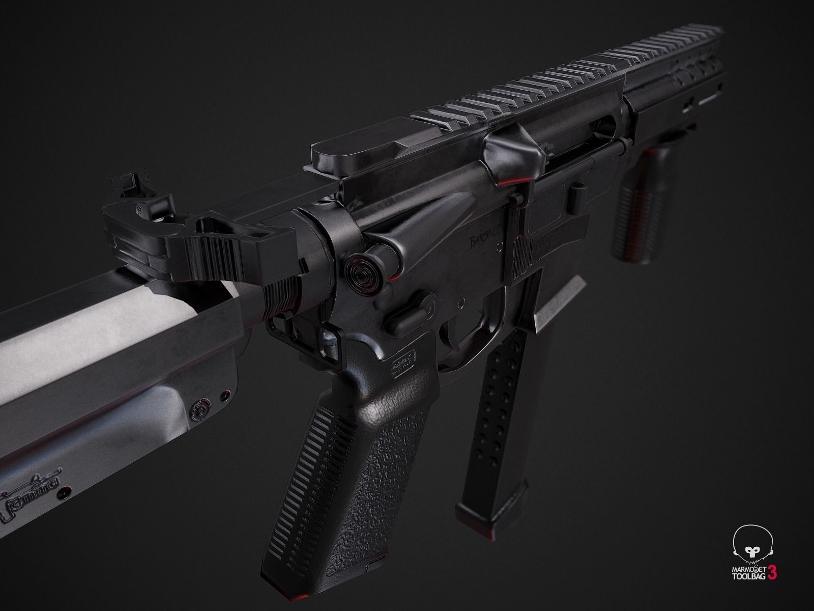 3D model MKGS BANSHEE - PBR Game Ready model VR-AR VR / AR / low-poly ...