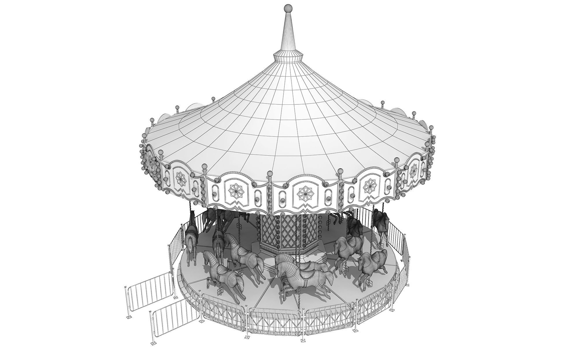 Carousel Ride 3D model | CGTrader