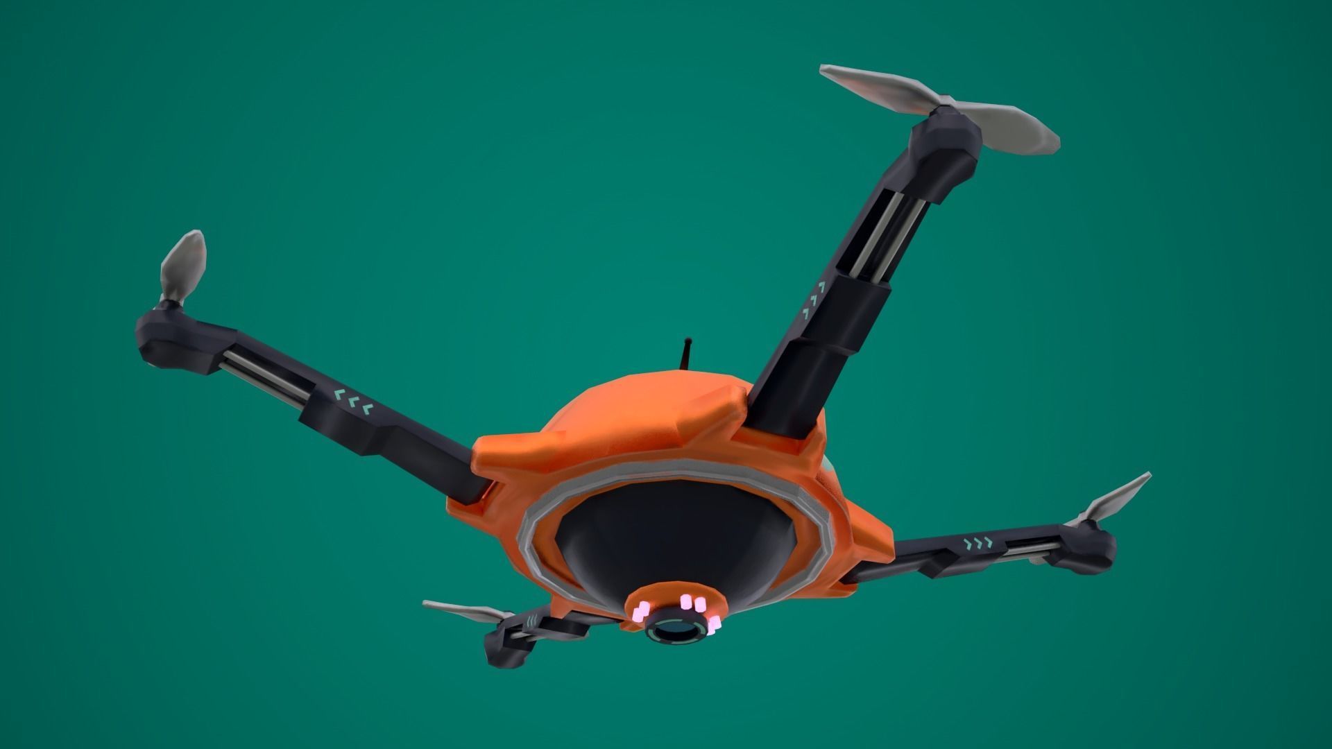 3D model Scout Drone Quadrocopter VR / AR / low-poly rigged | CGTrader