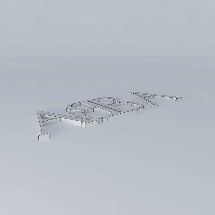 ABBA Logo free 3D model | CGTrader