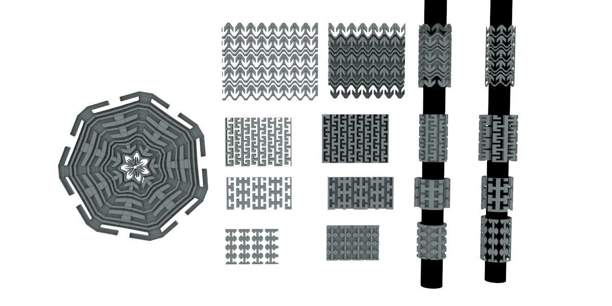 Repeatable Lattice Patterns on Column and Tile 3D model | CGTrader