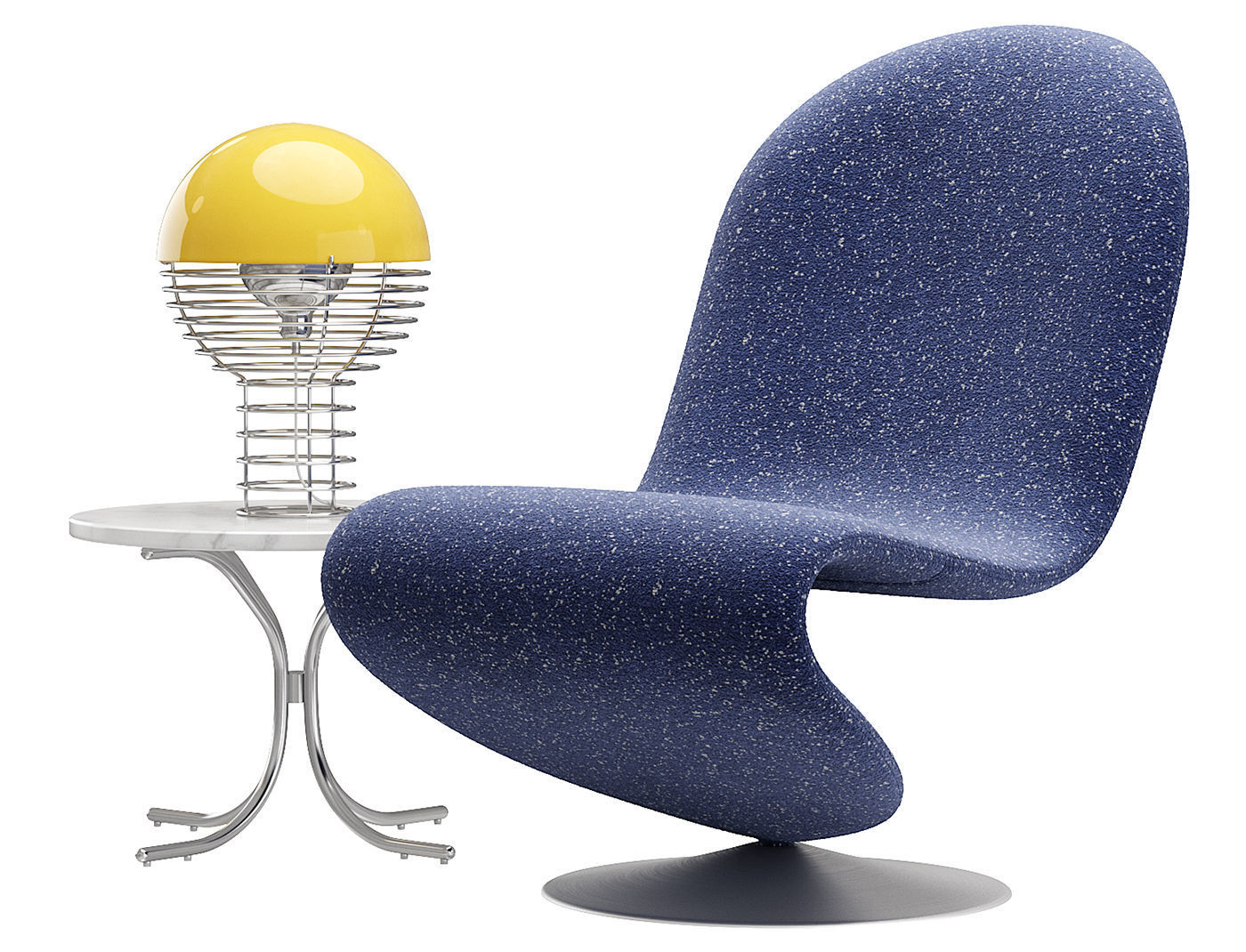 Verpan system 123 lounge chair standard 3D model | CGTrader