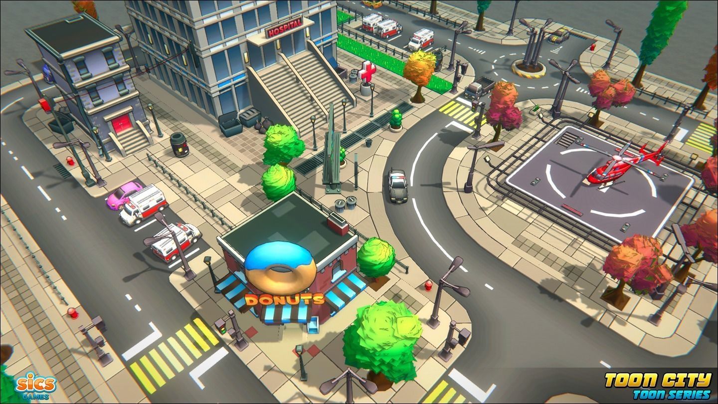 3D model Toon City VR / AR / low-poly | CGTrader