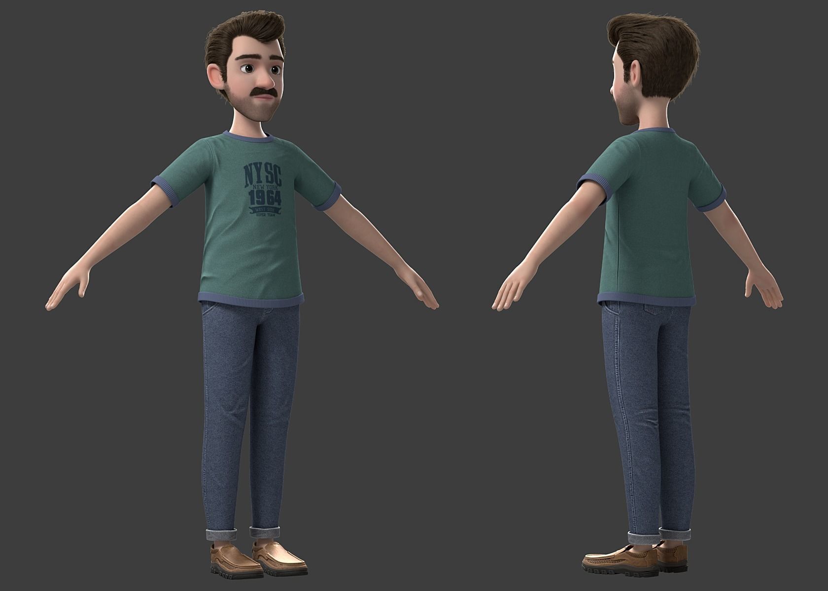 Cartoon Man 3D model | CGTrader