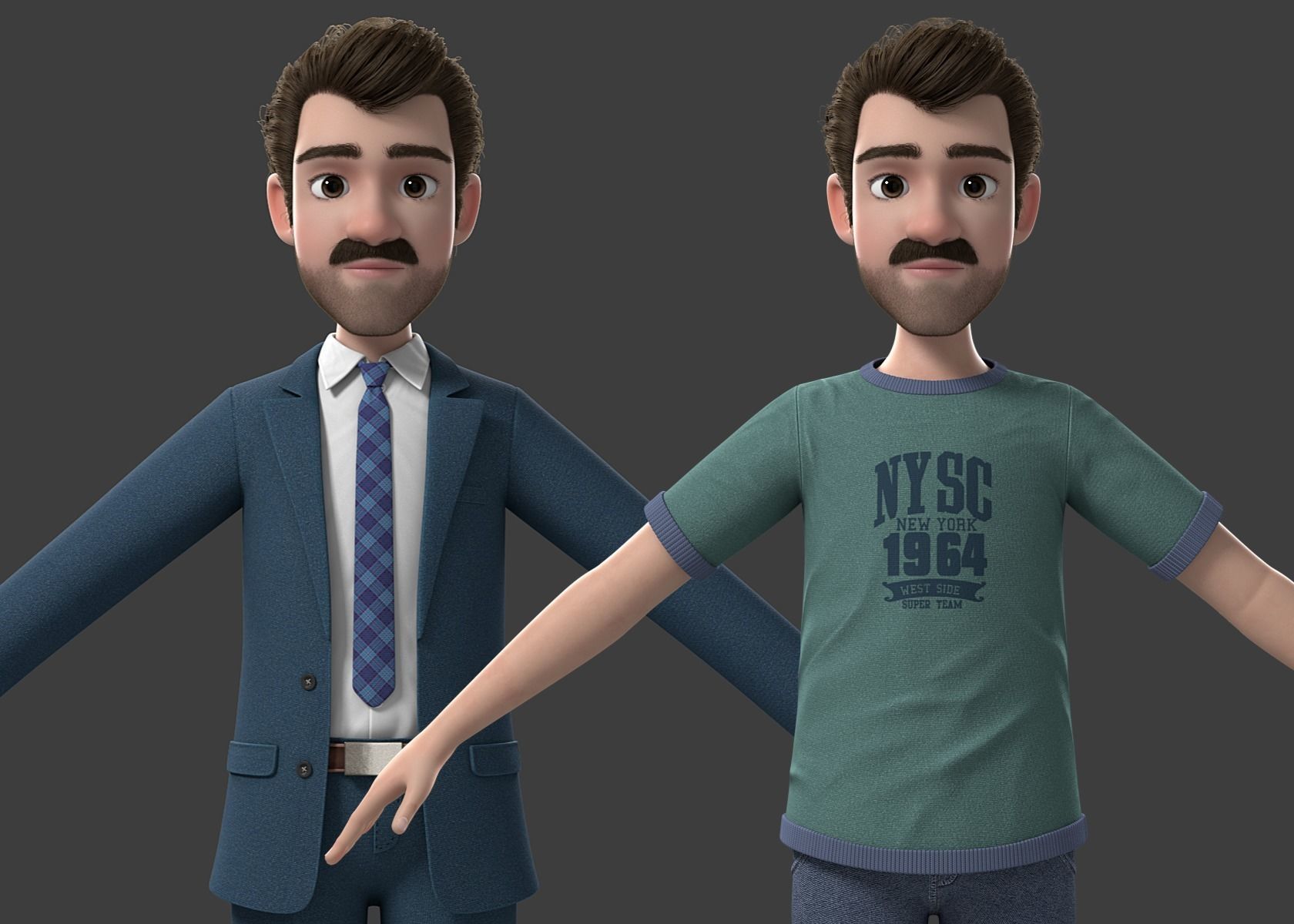 Cartoon Man 3D model | CGTrader