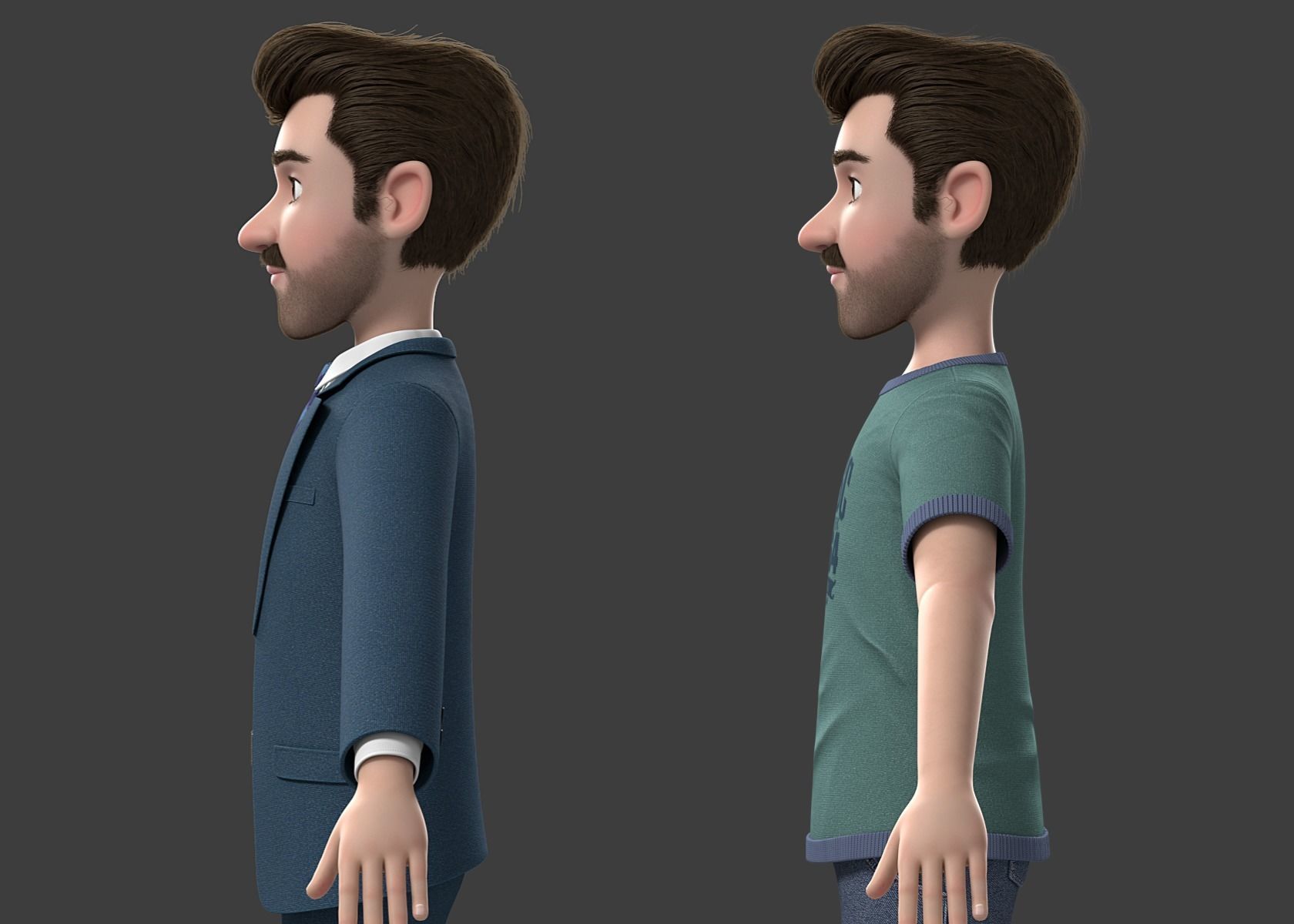 Cartoon Man 3D model | CGTrader