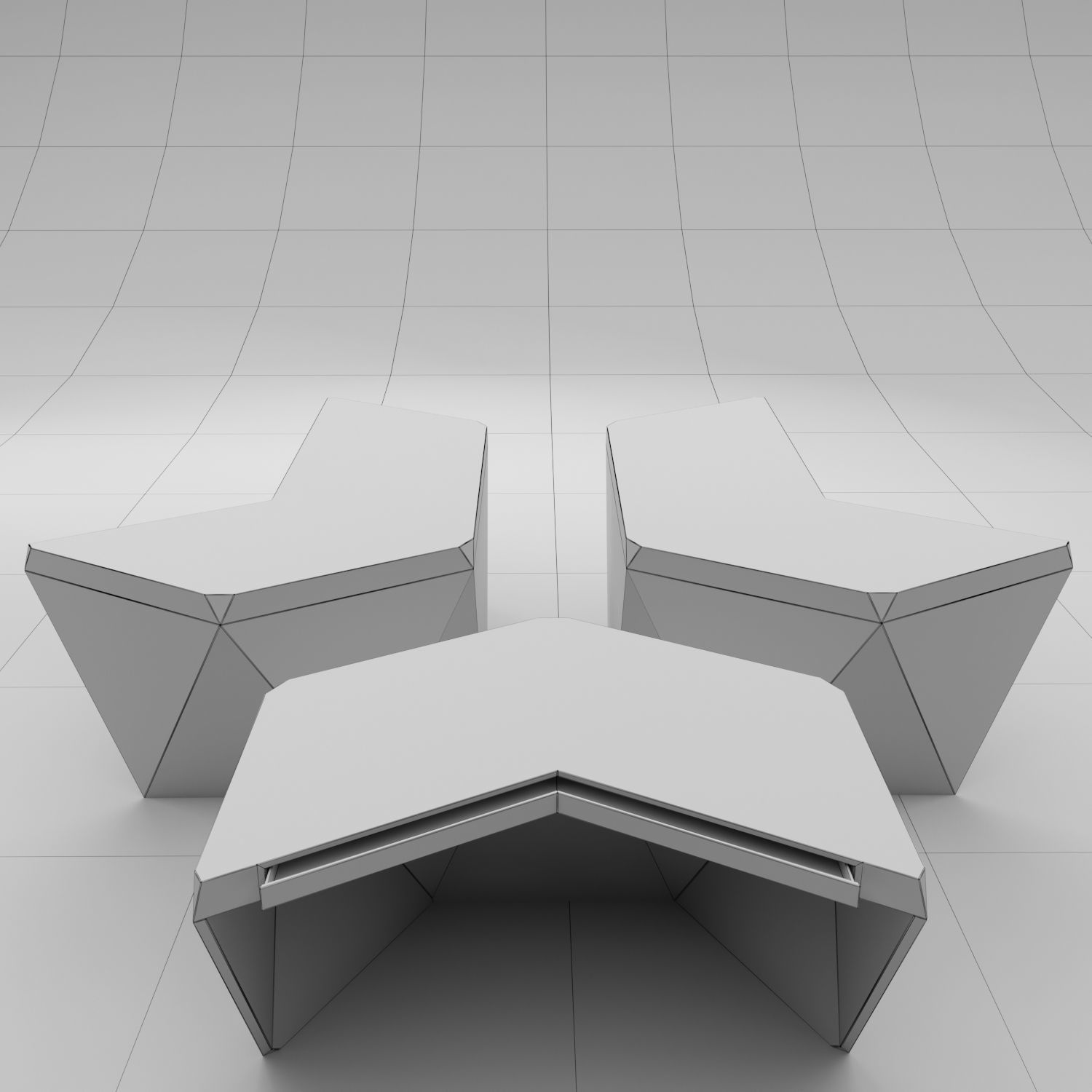 Hexagon table 3D model | CGTrader