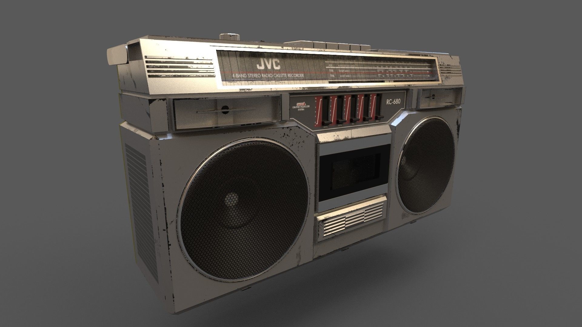3D model Retro Stereo - JVC RC-680 VR / AR / low-poly | CGTrader