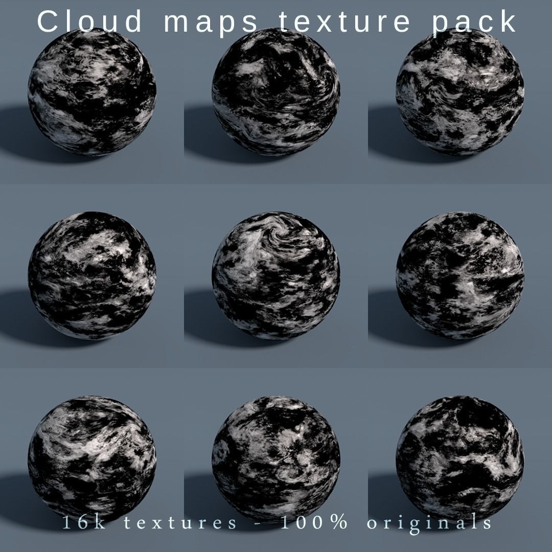 3D model Cloud map pack 10 units 16K VR / AR / low-poly | CGTrader
