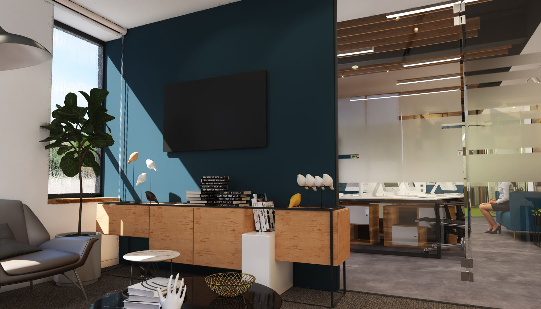 Modern office interior design model 3D model | CGTrader