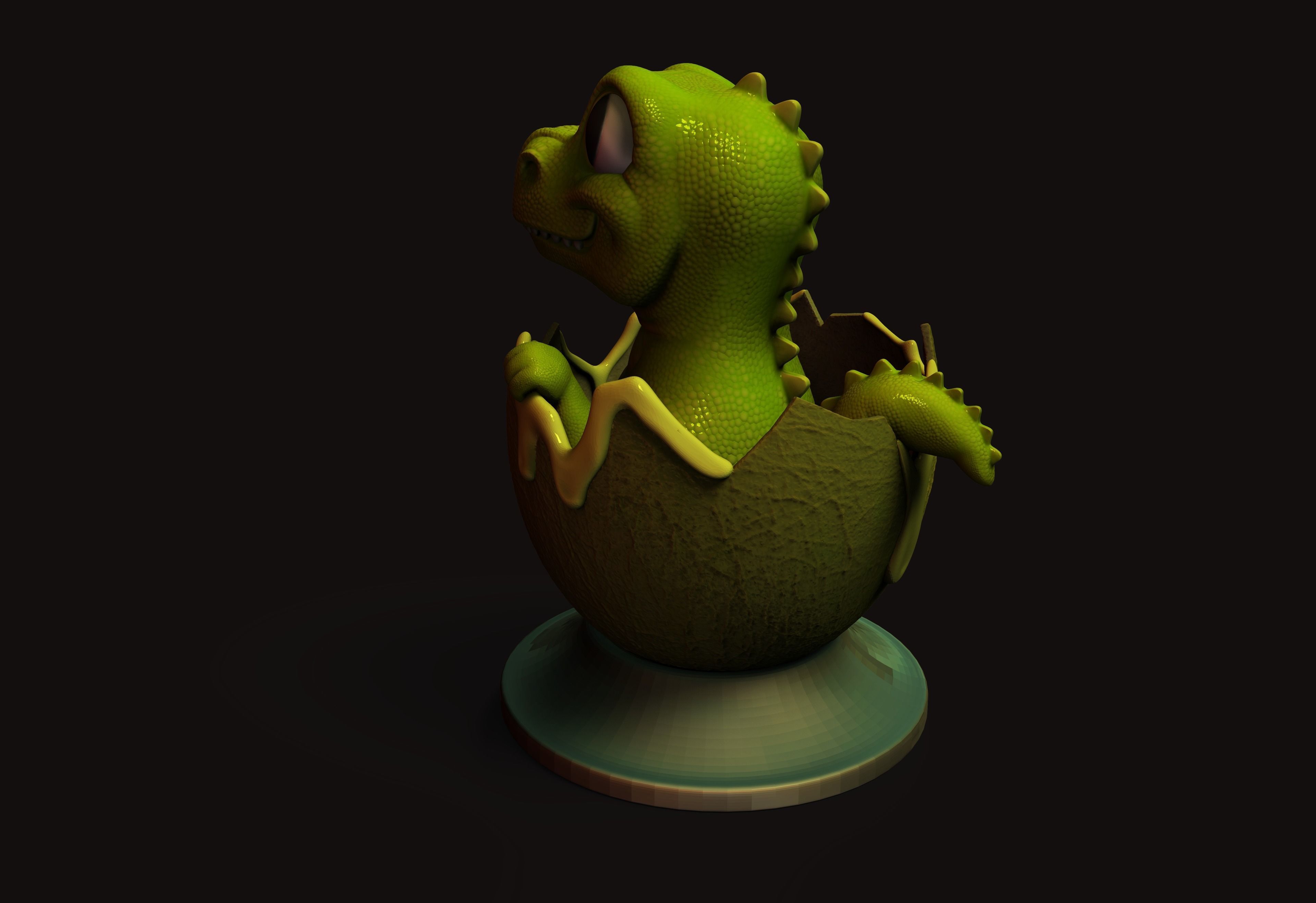 Dino Baby 3D model 3D printable | CGTrader