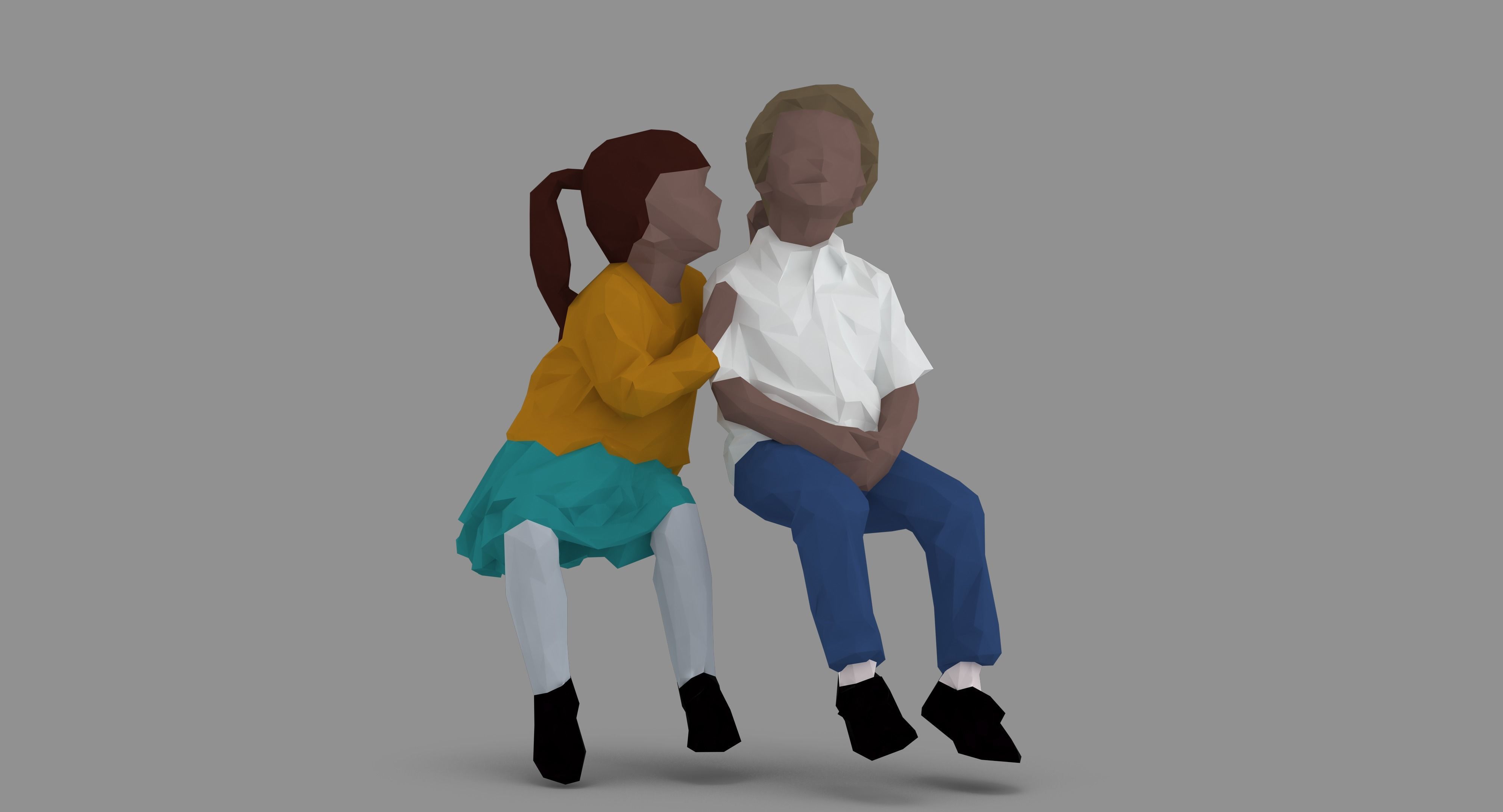 3D model Children 3k 520 VR / AR / low-poly | CGTrader
