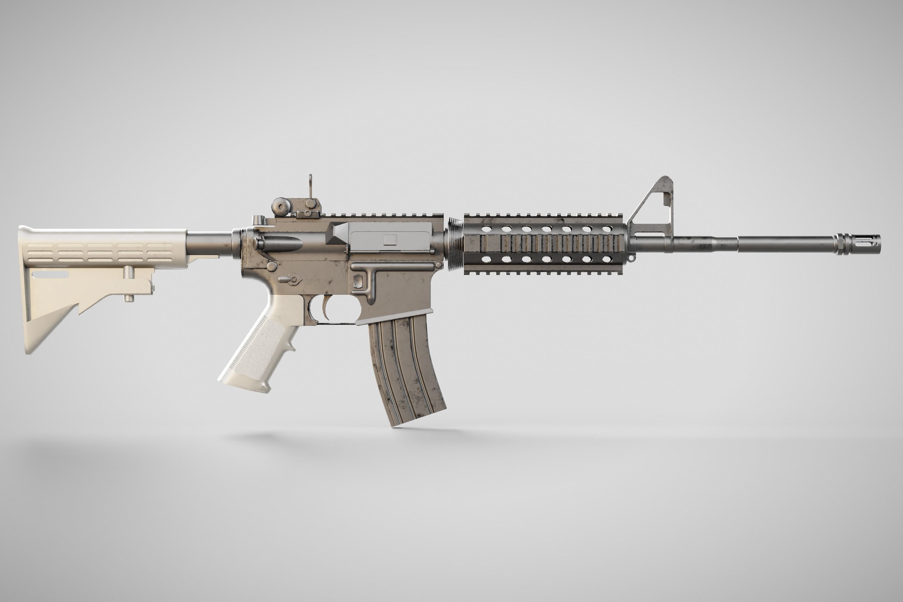 3D model M4A1 Assault Rifle PBR VR / AR / low-poly rigged | CGTrader