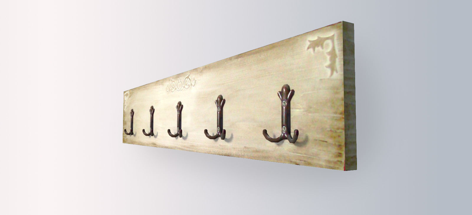 Clothes hanger - rustic style free 3D model | CGTrader