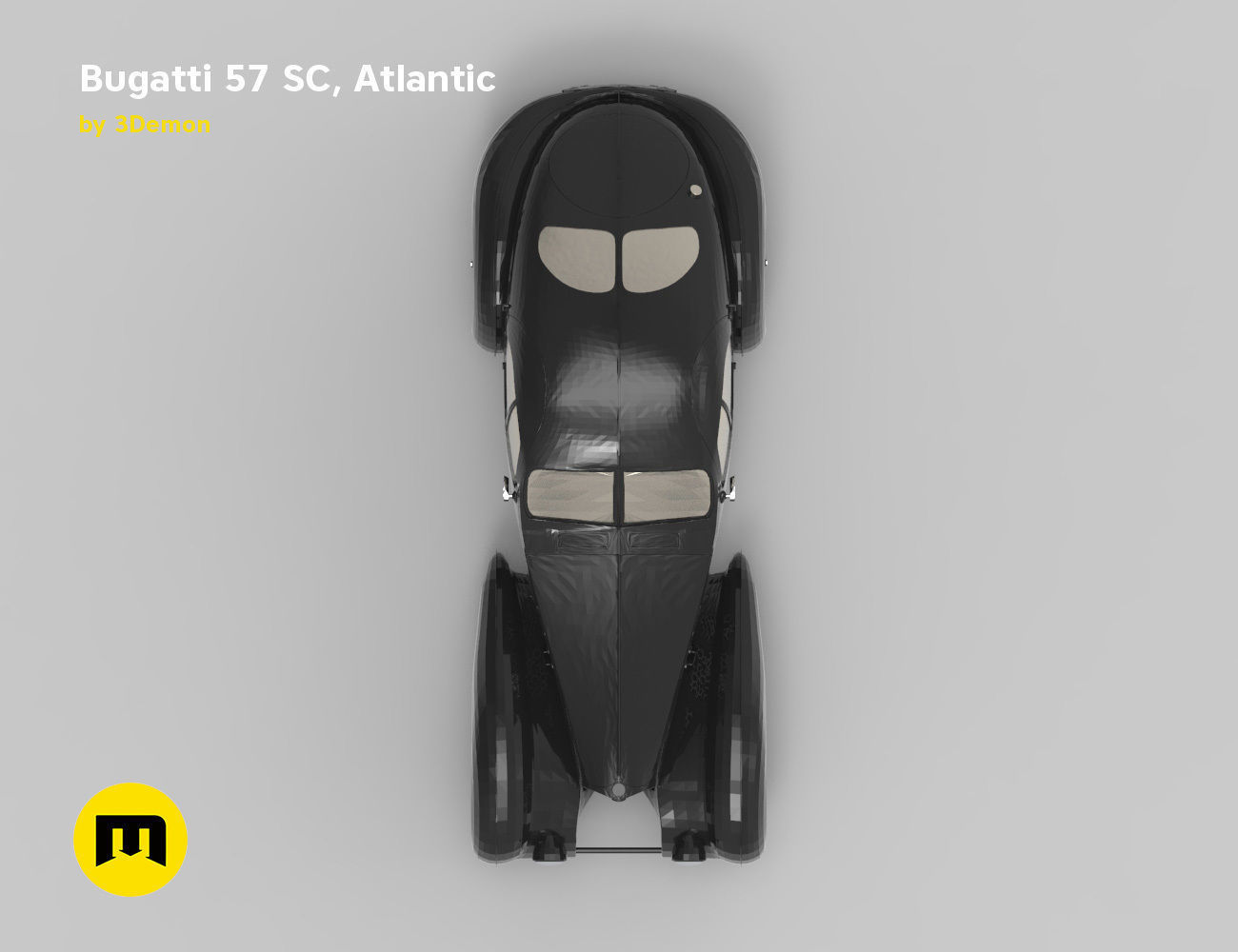 Bugatti 57cs atlantic 3D model 3D printable | CGTrader