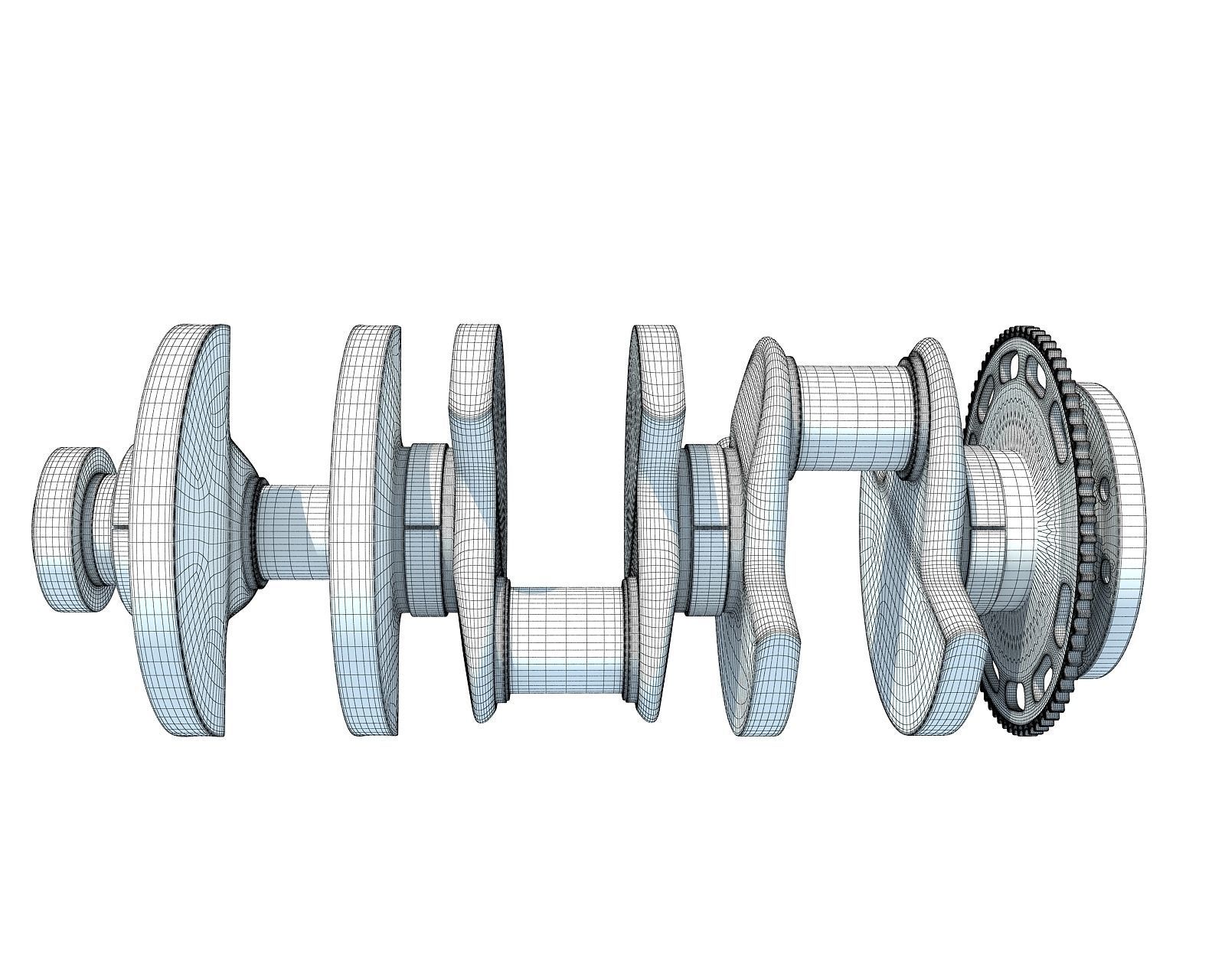 Crankshaft V6 Engine 3D model | CGTrader