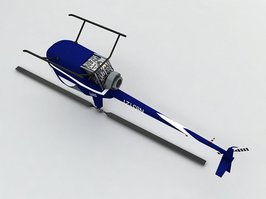 3D model Robinson R22 Helicopter Beta II VR / AR / low-poly | CGTrader