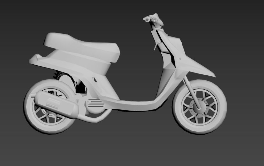 3D model mbk booster spirit yamaha bws VR / AR / low-poly | CGTrader