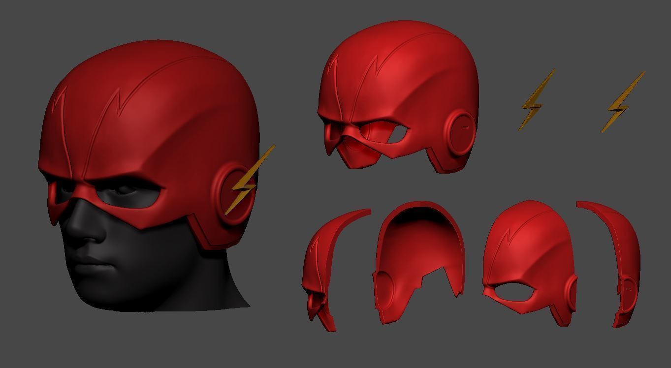 Flash Helmet ss5 3D model 3D printable | CGTrader