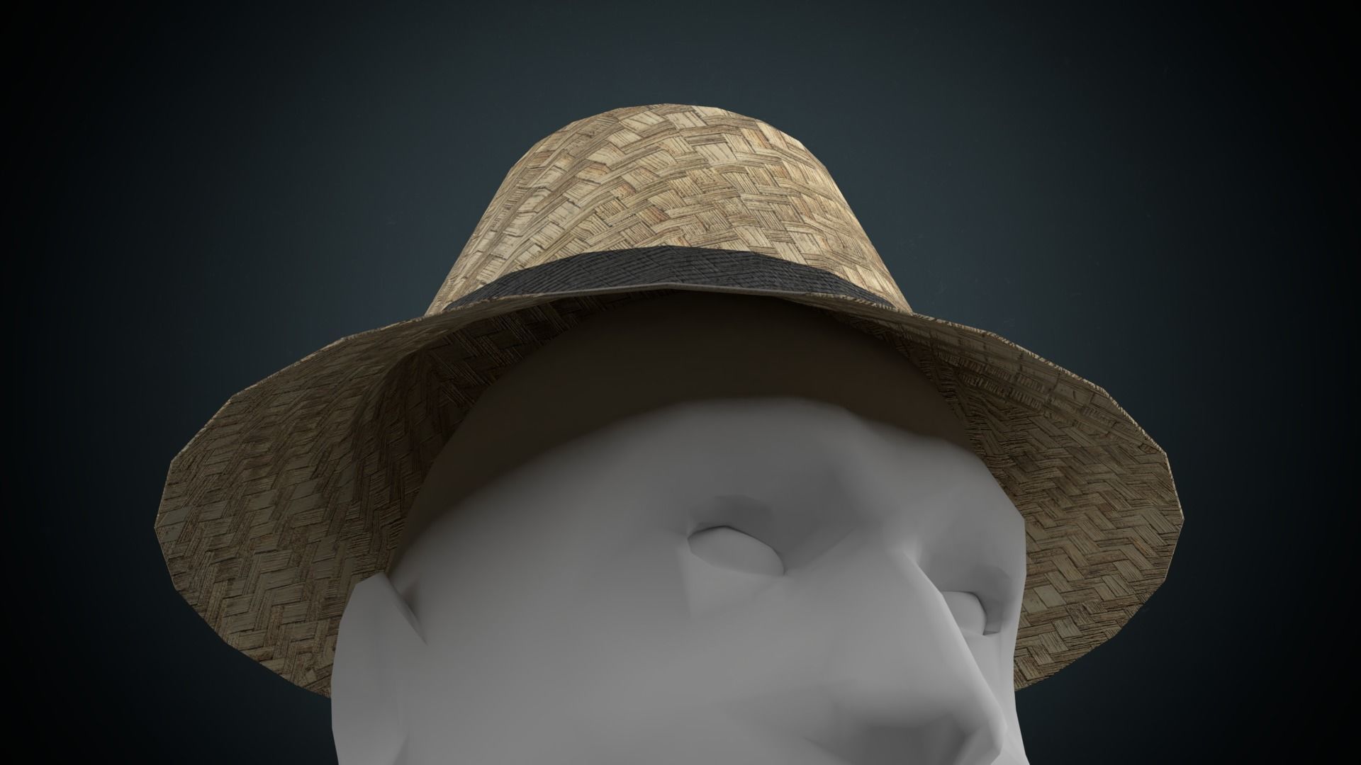 3D model Straw hat VR / AR / low-poly | CGTrader
