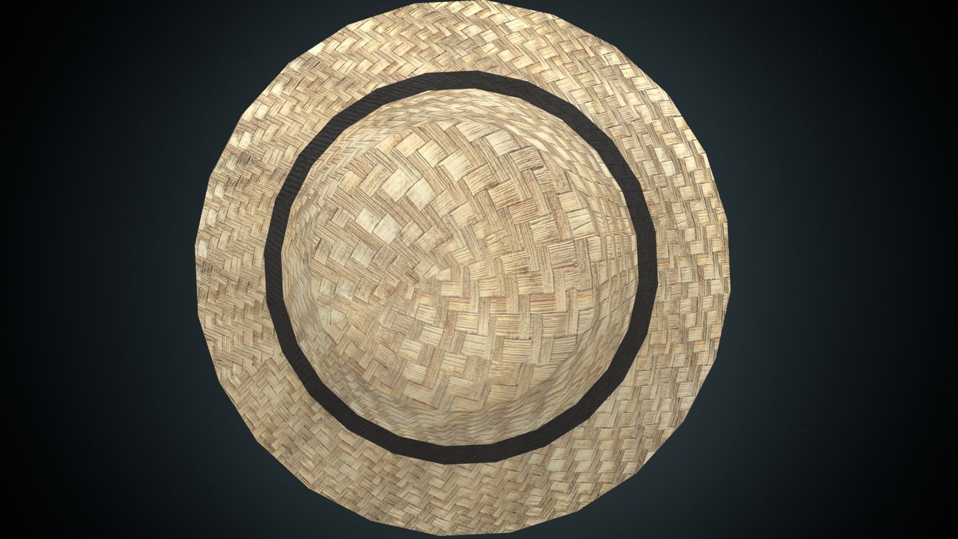 3D model Straw hat VR / AR / low-poly | CGTrader
