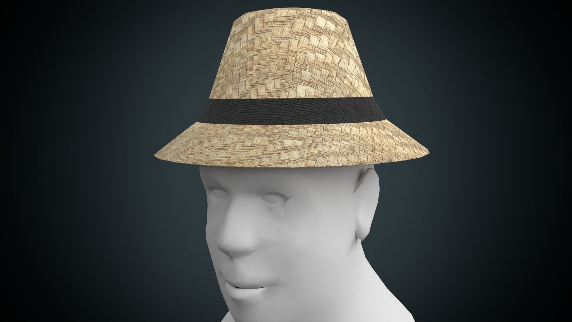 3D model Straw hat VR / AR / low-poly | CGTrader