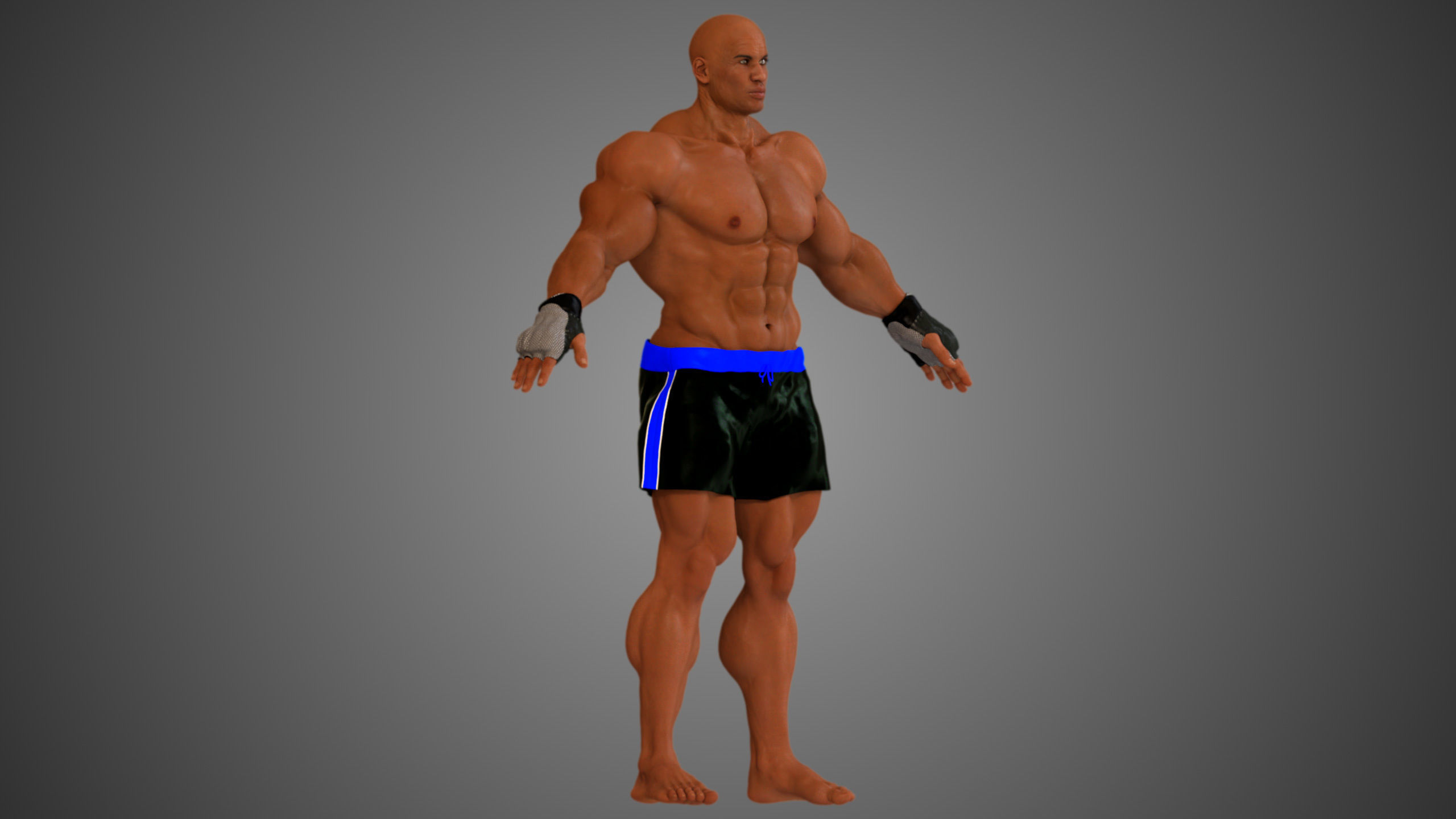 Male African BOX - MMA Fighter 3D model animated rigged | CGTrader