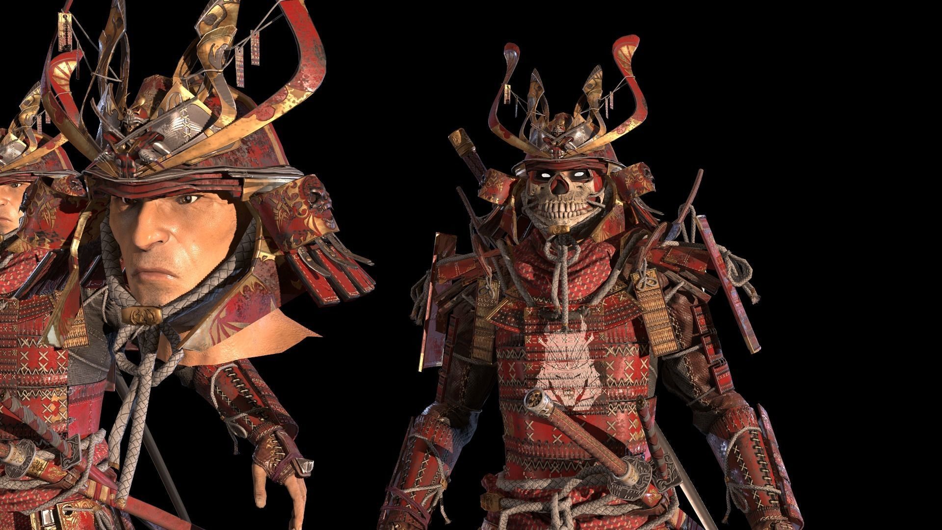 3D model Samurai Remastered VR / AR / low-poly rigged animated | CGTrader