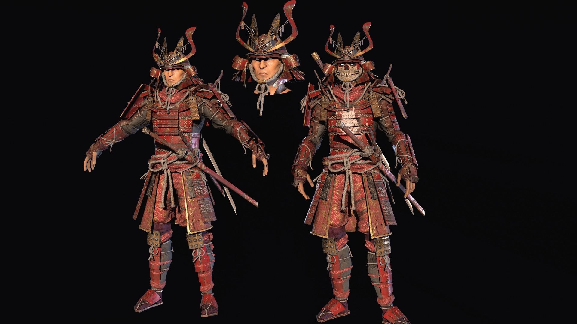 3D model Samurai Remastered VR / AR / low-poly rigged animated | CGTrader