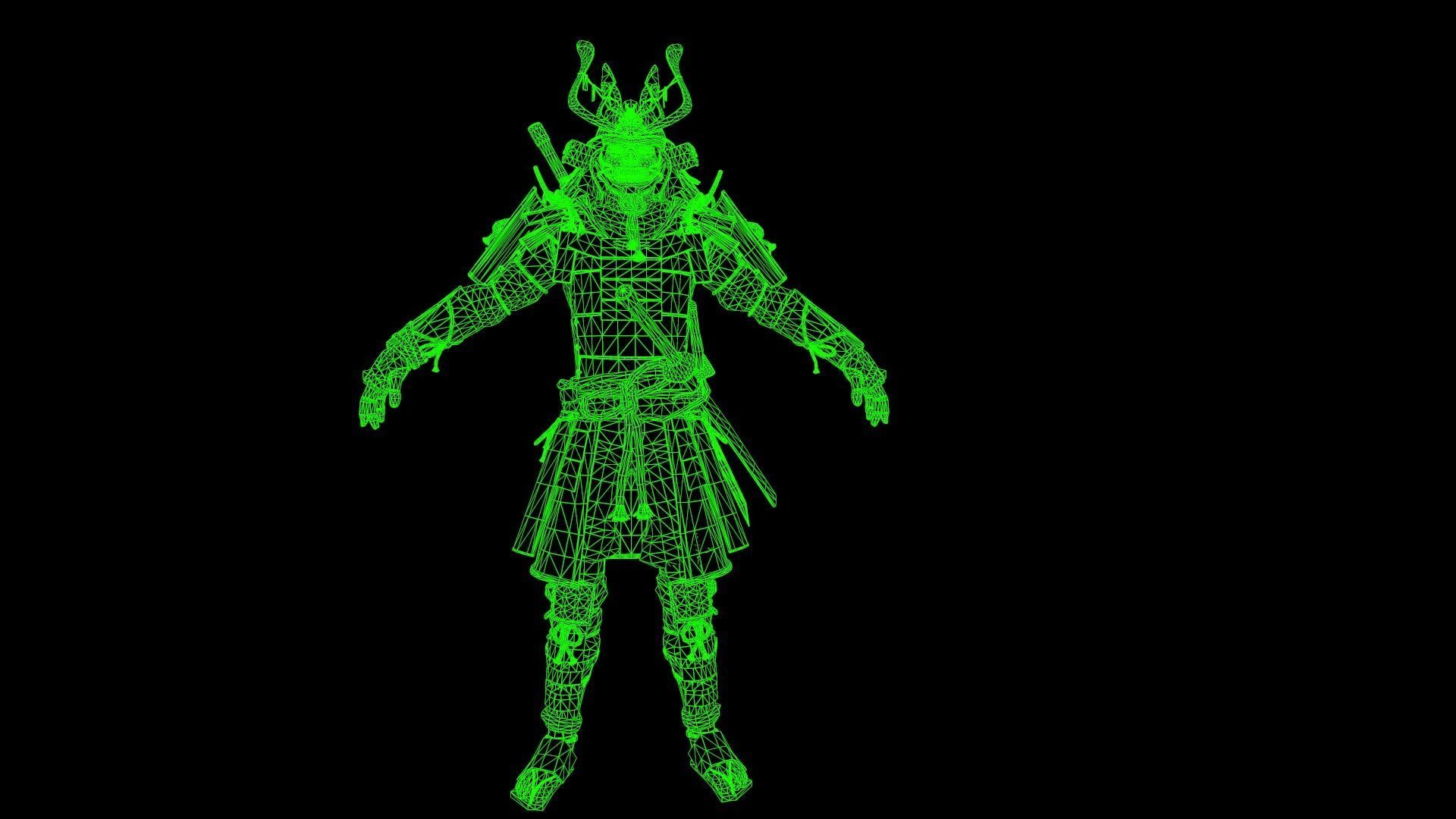 3D model Samurai Remastered VR / AR / low-poly rigged animated | CGTrader