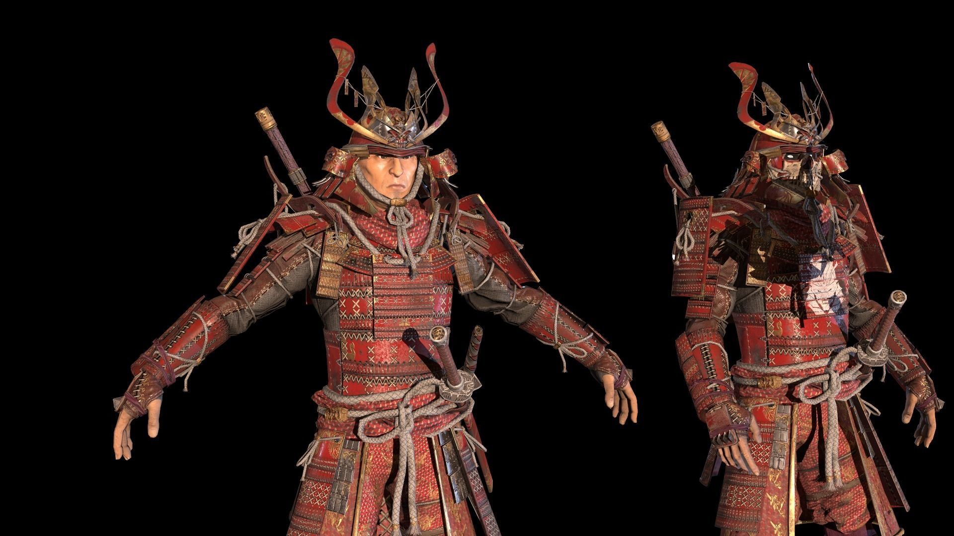 3D model Samurai Remastered VR / AR / low-poly rigged animated | CGTrader