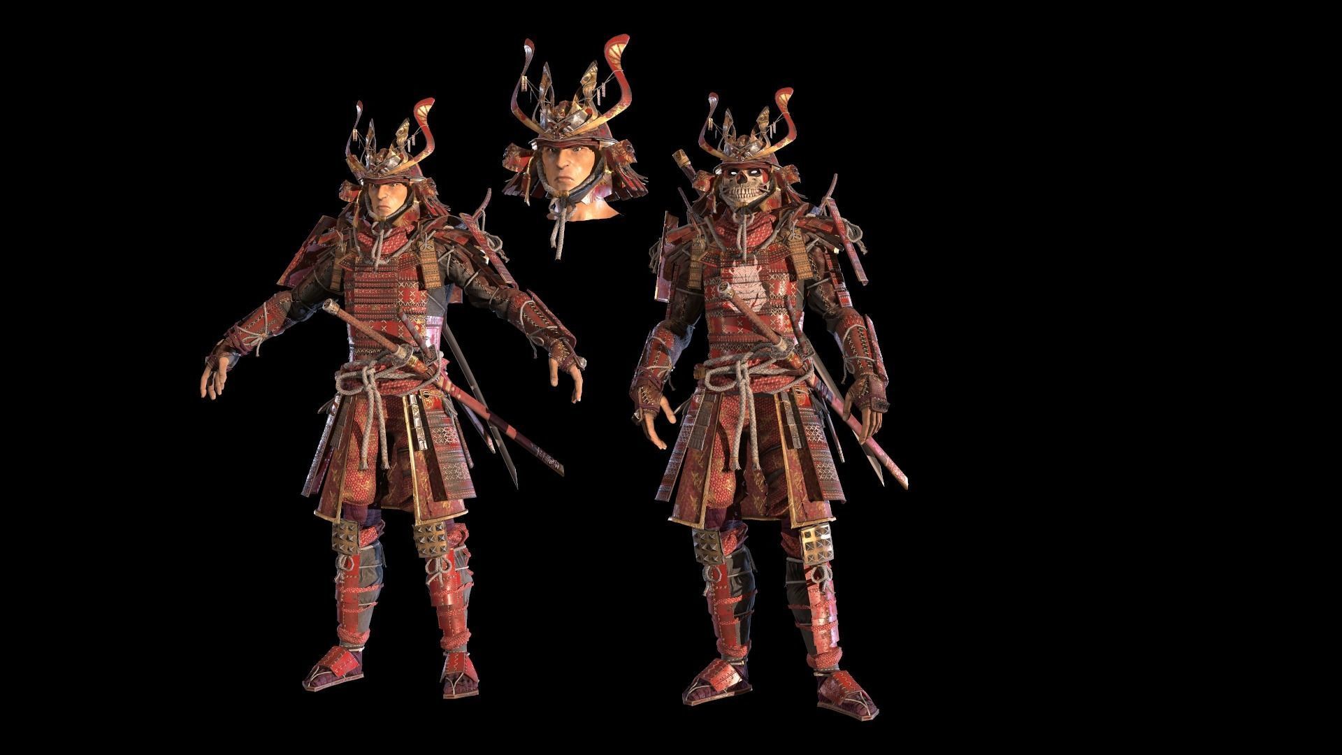 3D model Samurai Remastered VR / AR / low-poly rigged animated | CGTrader