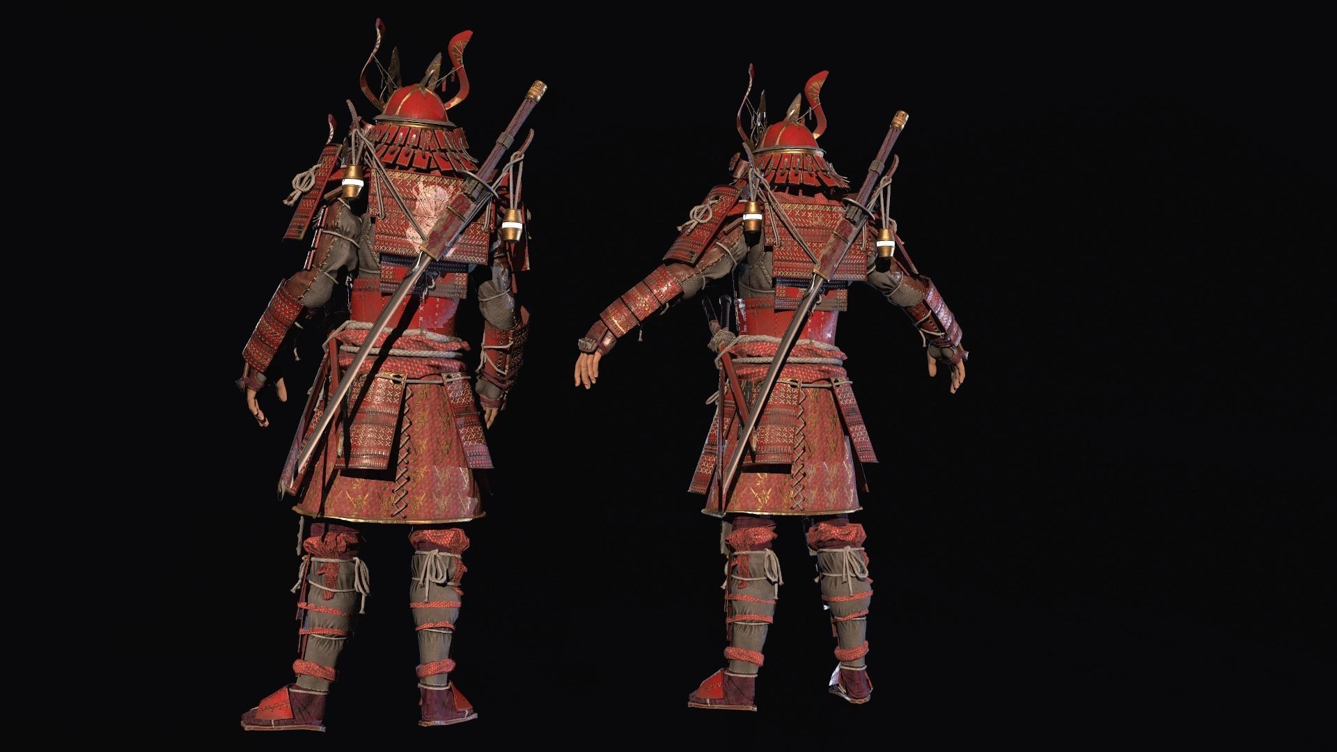 3D model Samurai Remastered VR / AR / low-poly rigged animated | CGTrader