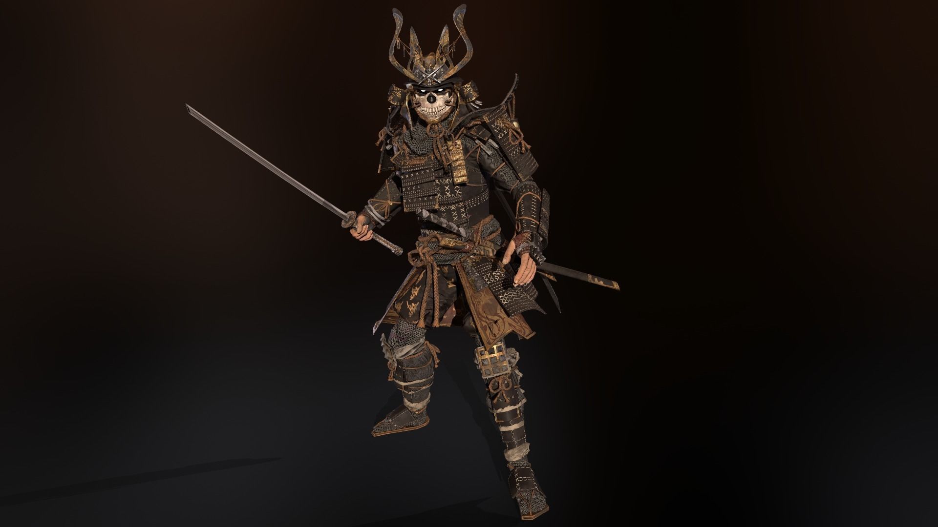 3D model Samurai Remastered VR / AR / low-poly rigged animated | CGTrader