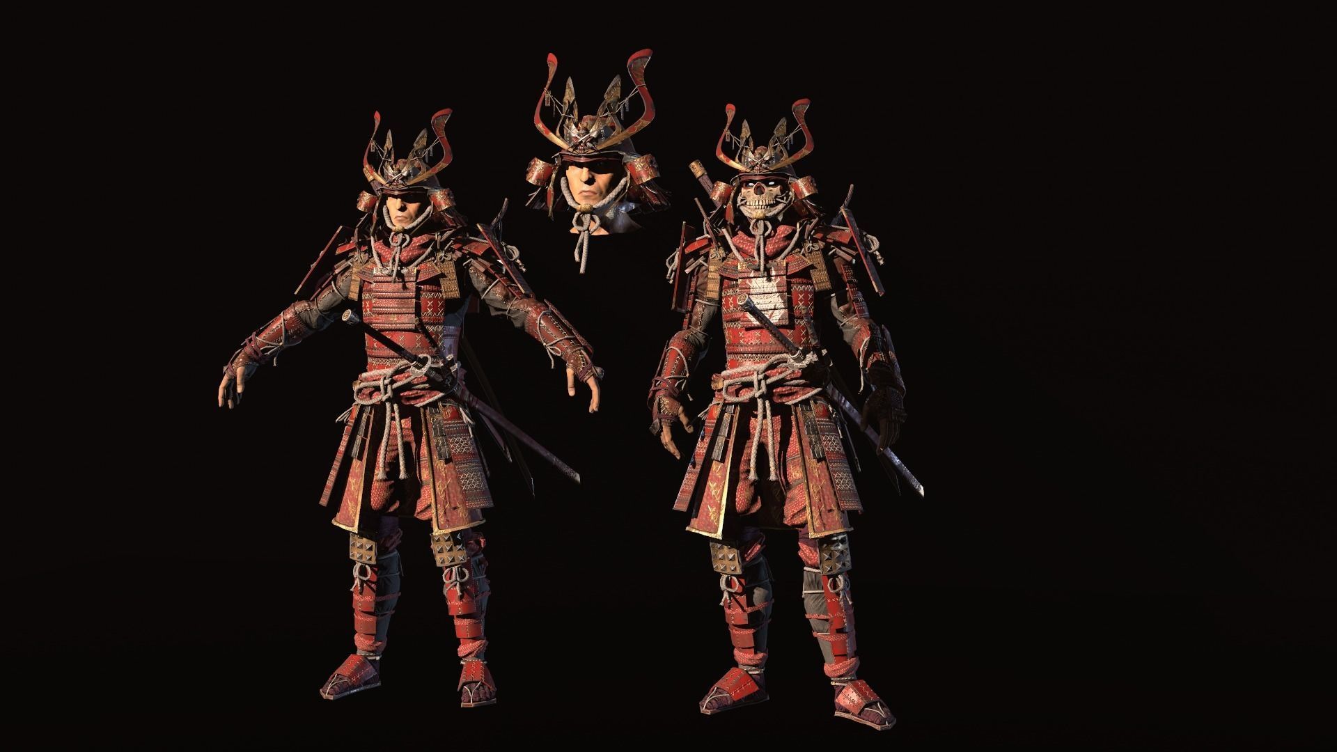3D model Samurai Remastered VR / AR / low-poly rigged animated | CGTrader