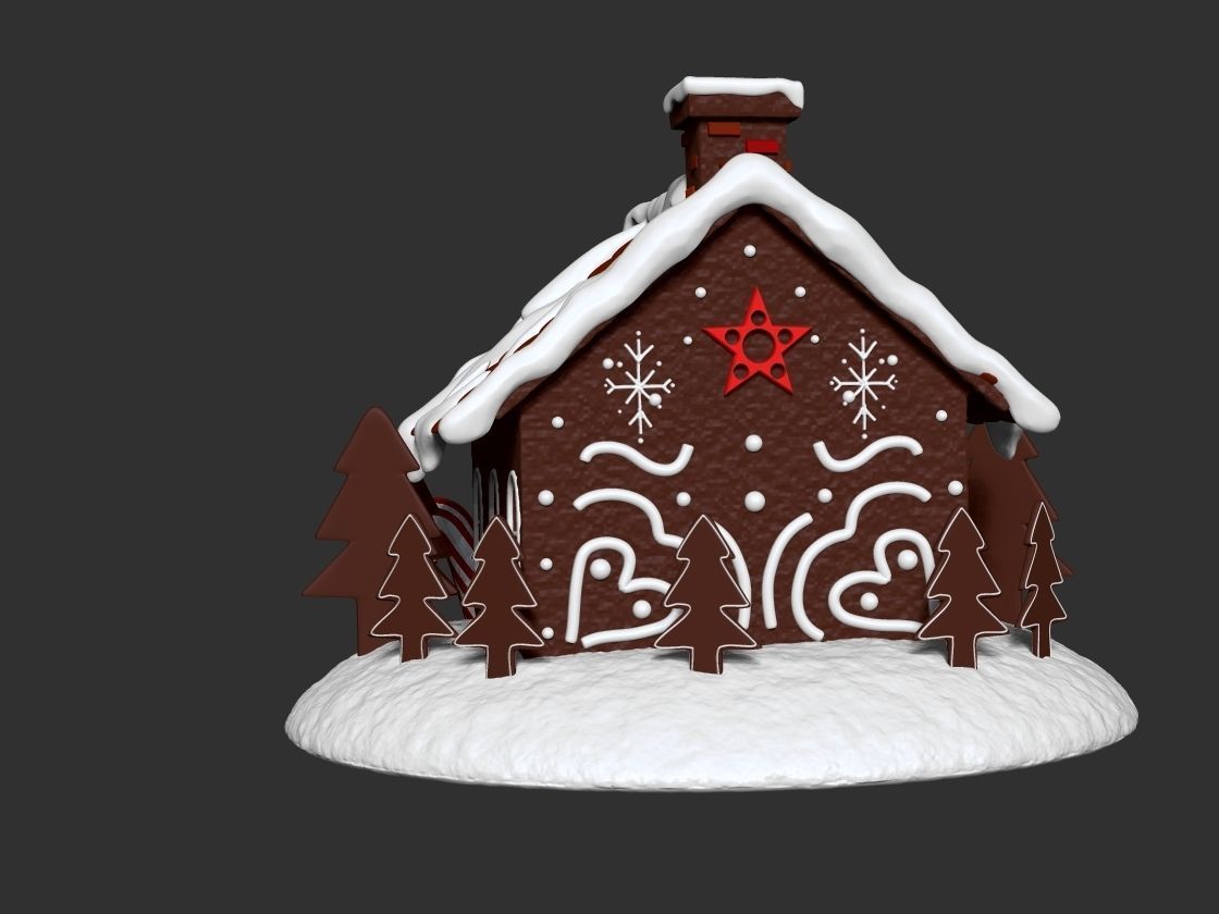 Gingerbread house 3D model 3D printable | CGTrader