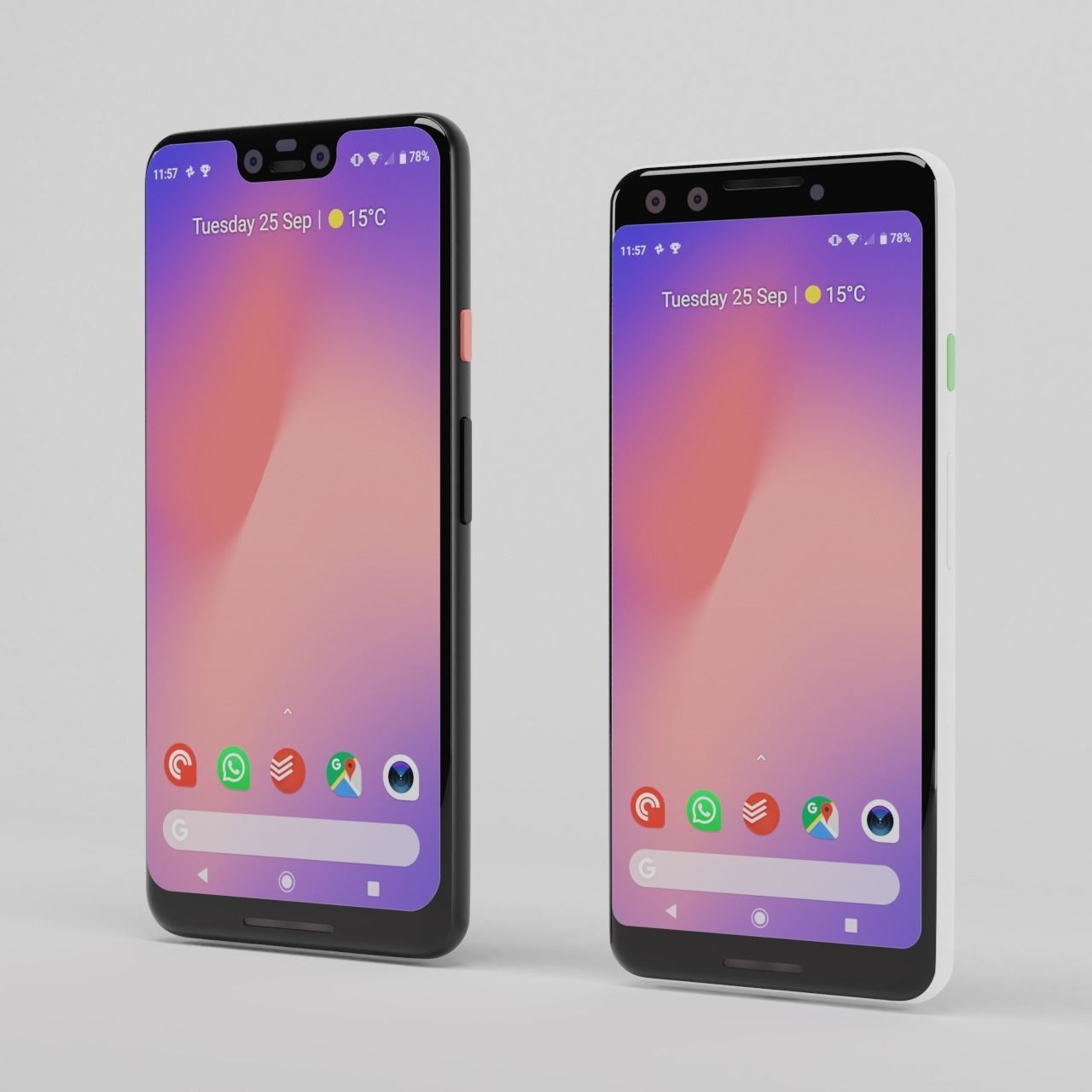 Google Pixel 3 and Pixel 3 XL 3D model | CGTrader