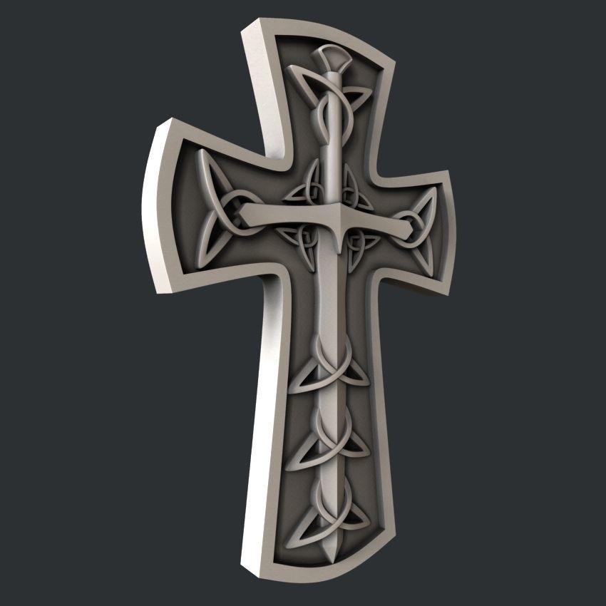 3d STL models for CNC rourer set celtic cross 3D model | CGTrader
