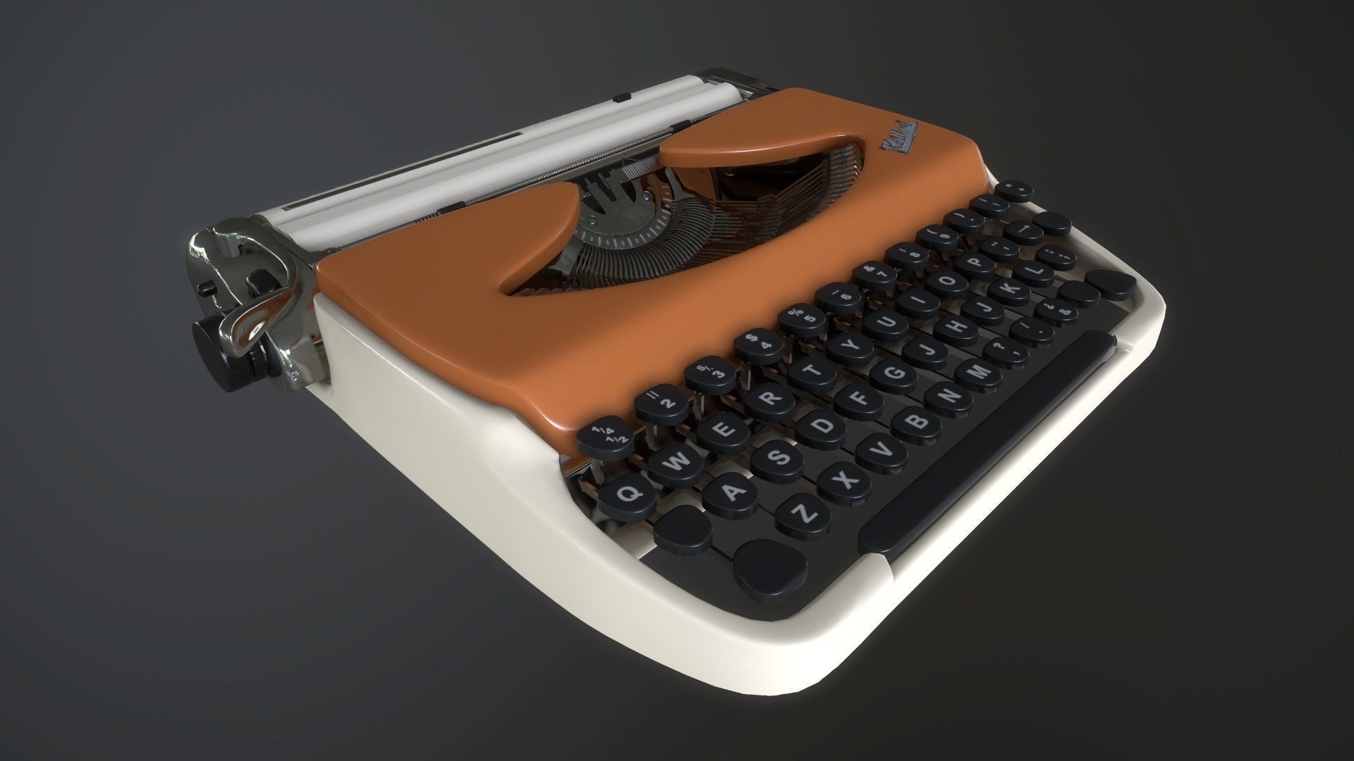Portable typewriter Kolibri free VR / AR / low-poly 3D model | CGTrader