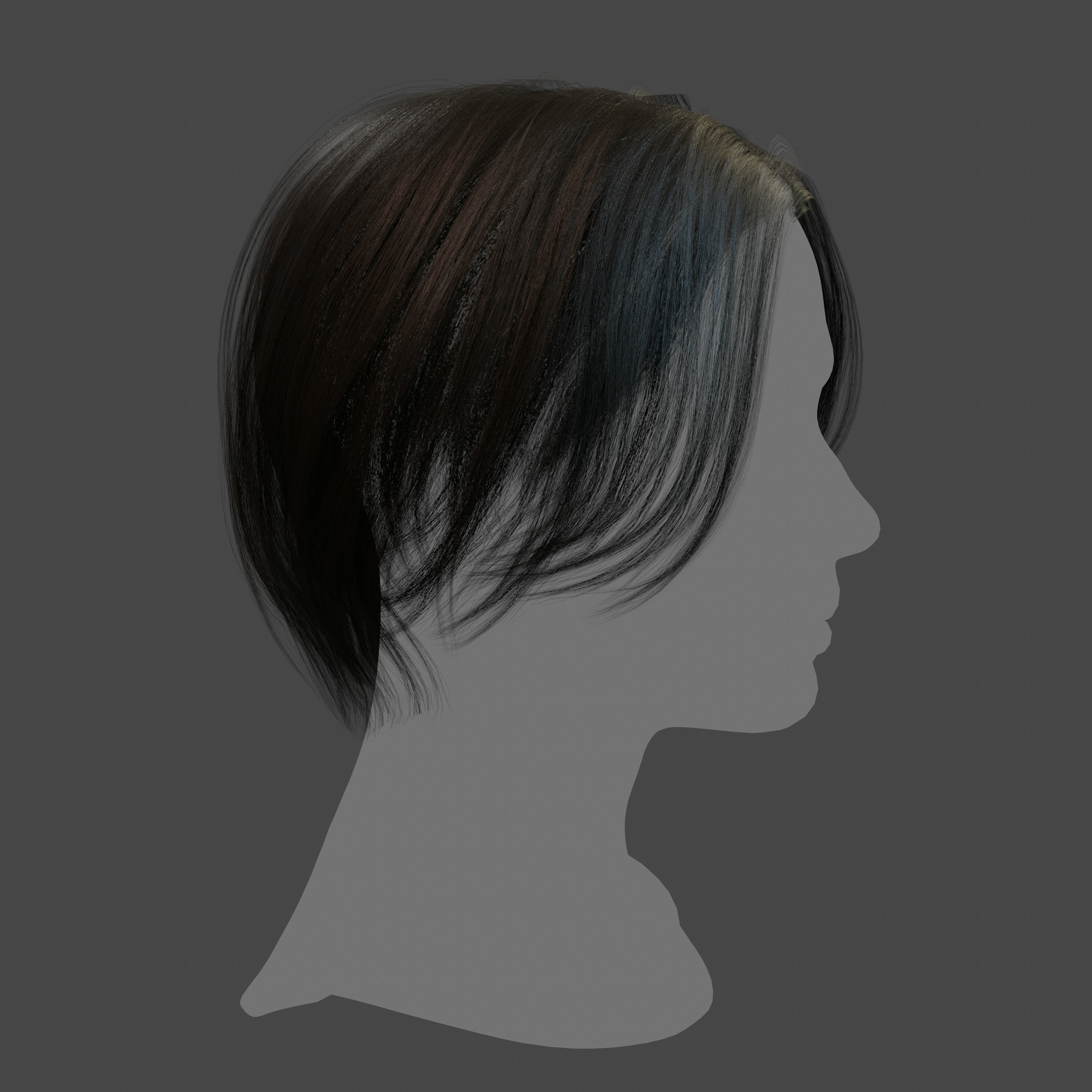 game hair 3D model | CGTrader