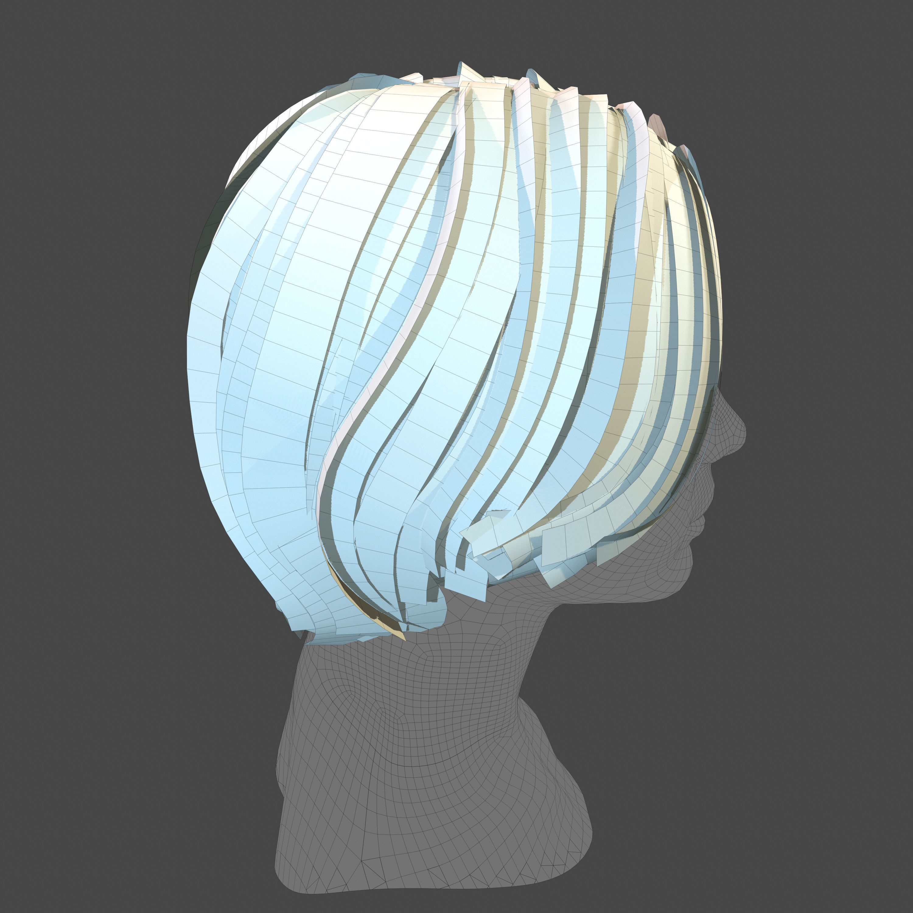 game hair 3D model | CGTrader