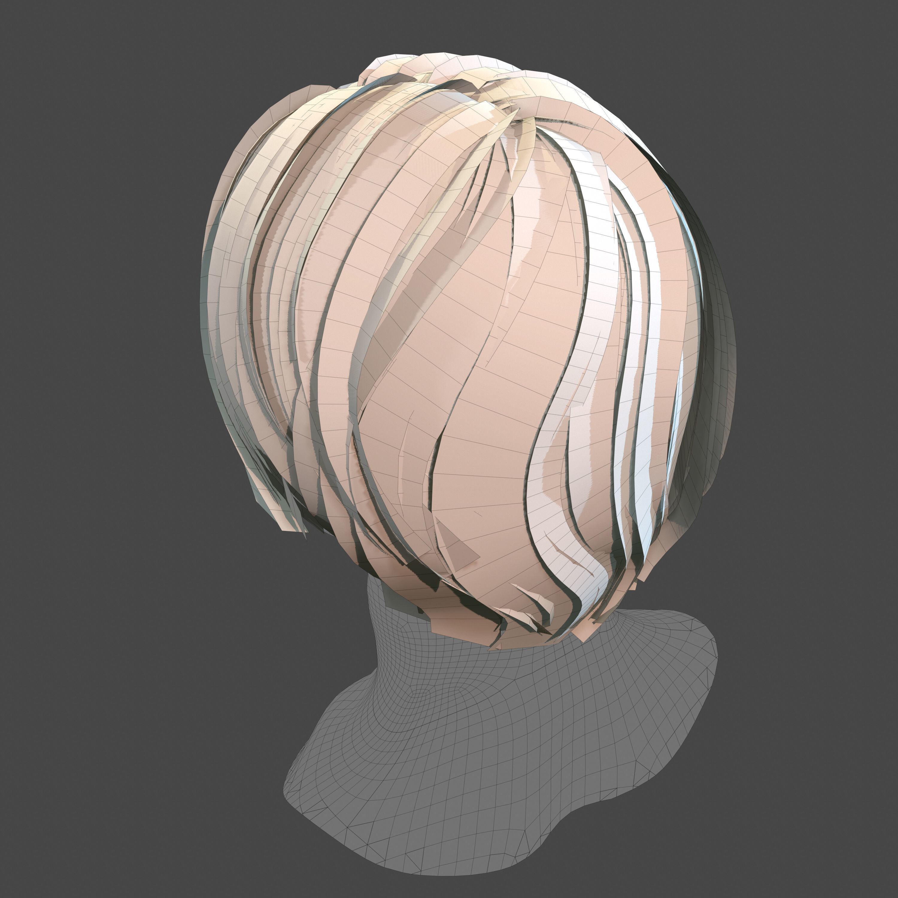 game hair 3D model | CGTrader