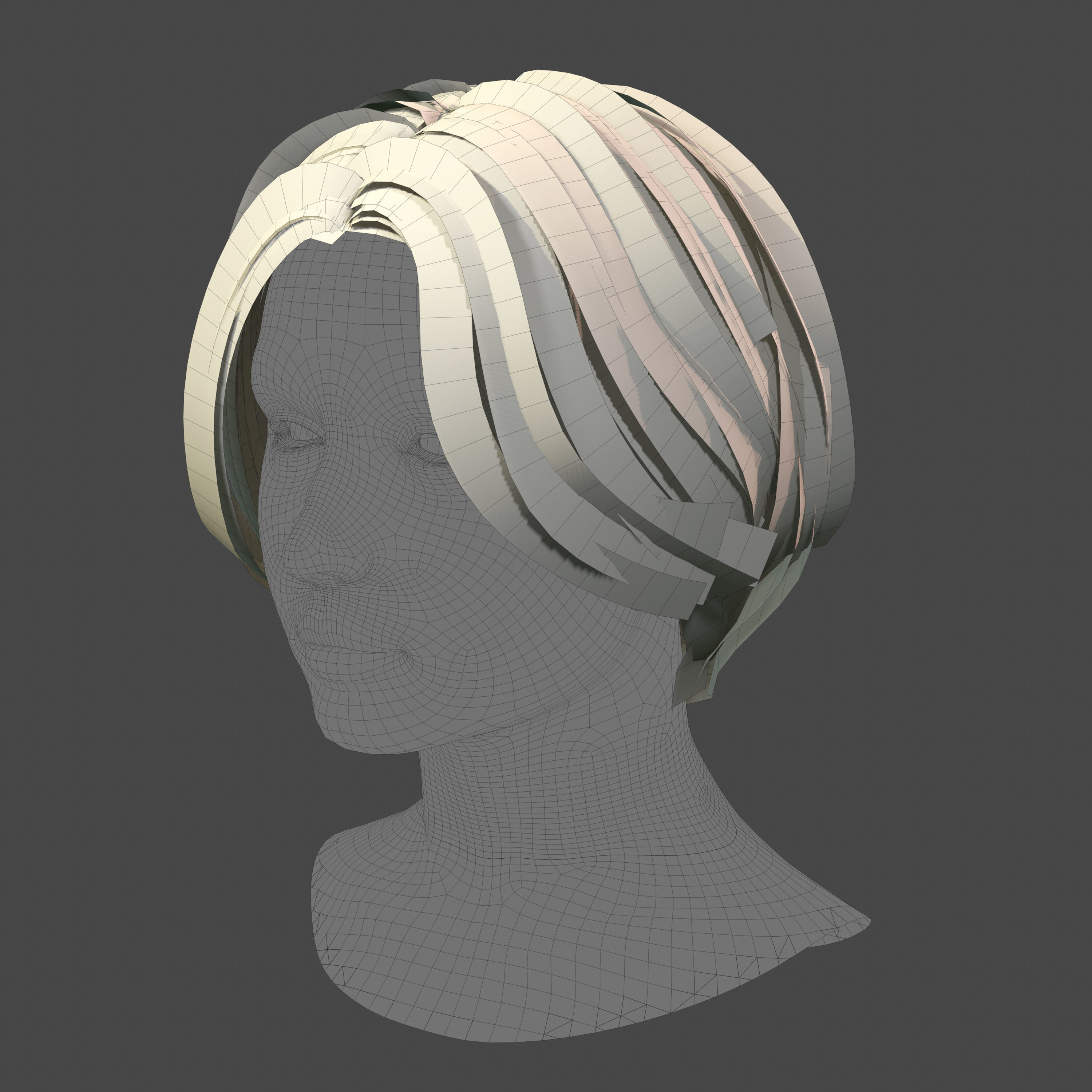 game hair 3D model | CGTrader