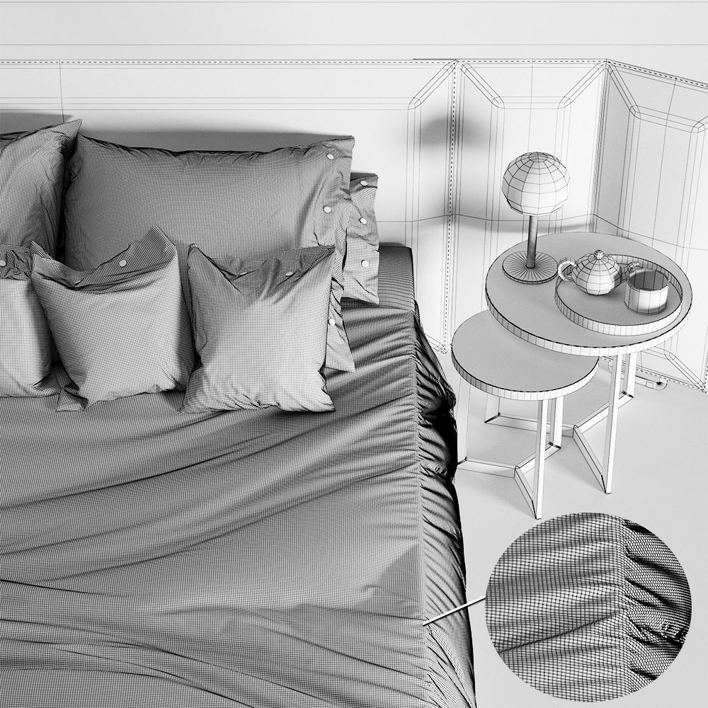 Flexform Eden Plus Bed 3D model | CGTrader