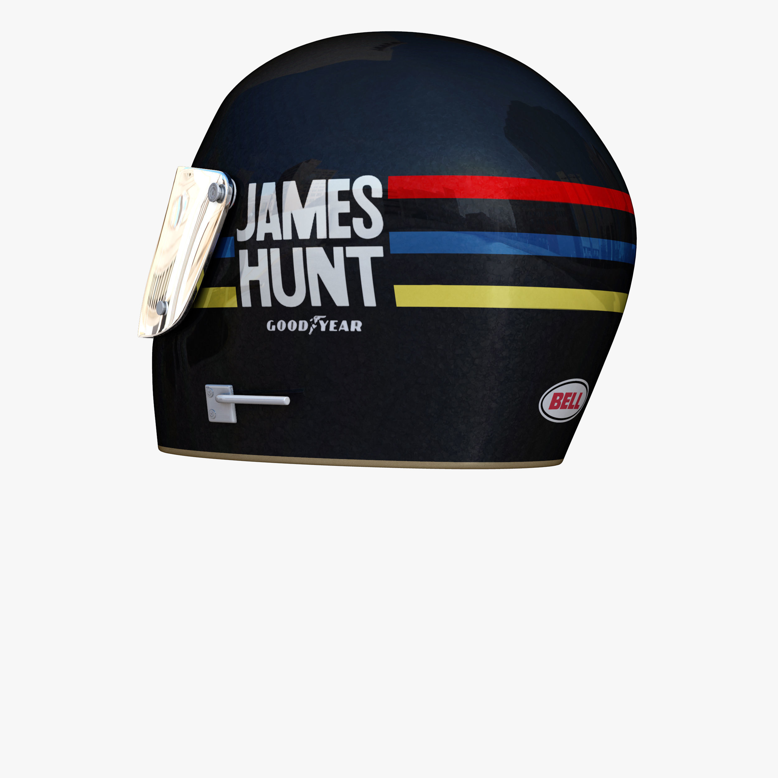 3D model James Hunt helmet VR / AR / low-poly | CGTrader