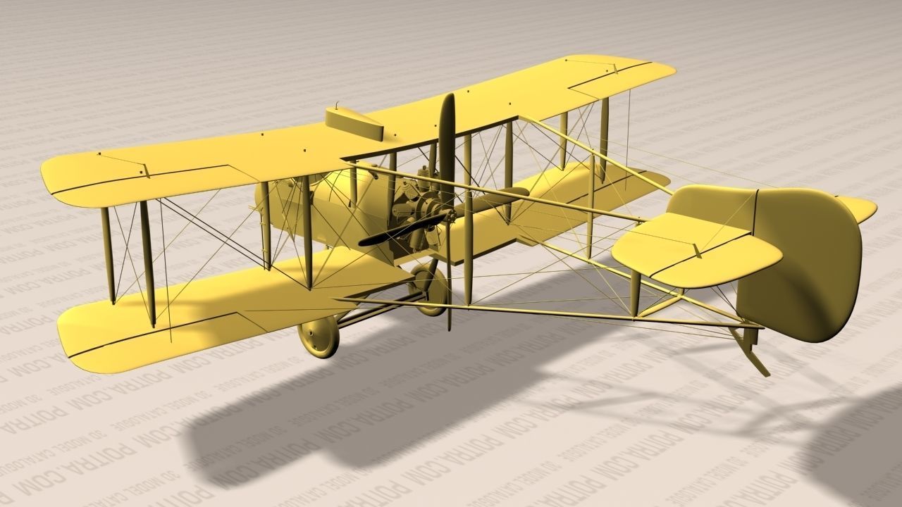 De Havilland DH 2 Fighter Aircraft - WWI - 1916 - Lt DH Geary - 3D ...