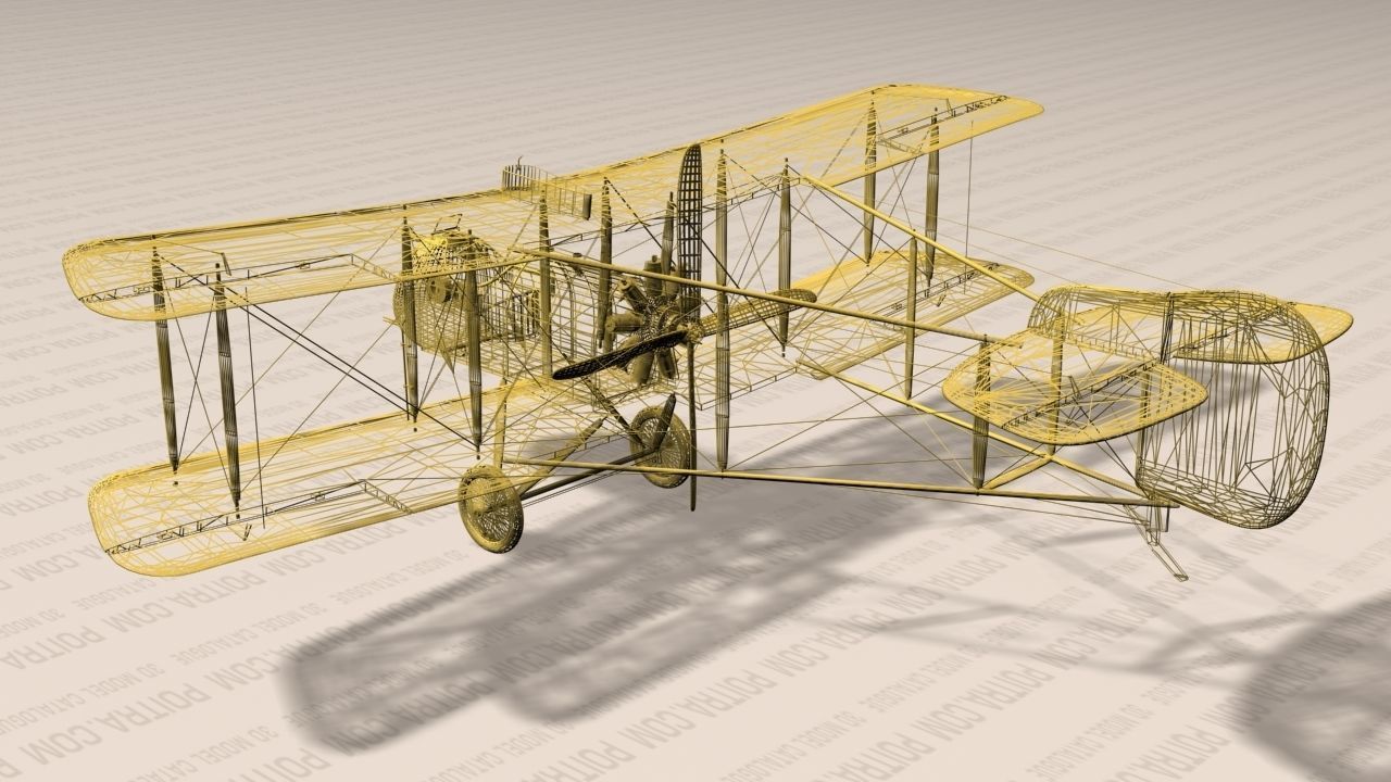 De Havilland DH 2 Fighter Aircraft - WWI - 1916 - Lt DH Geary - 3D ...