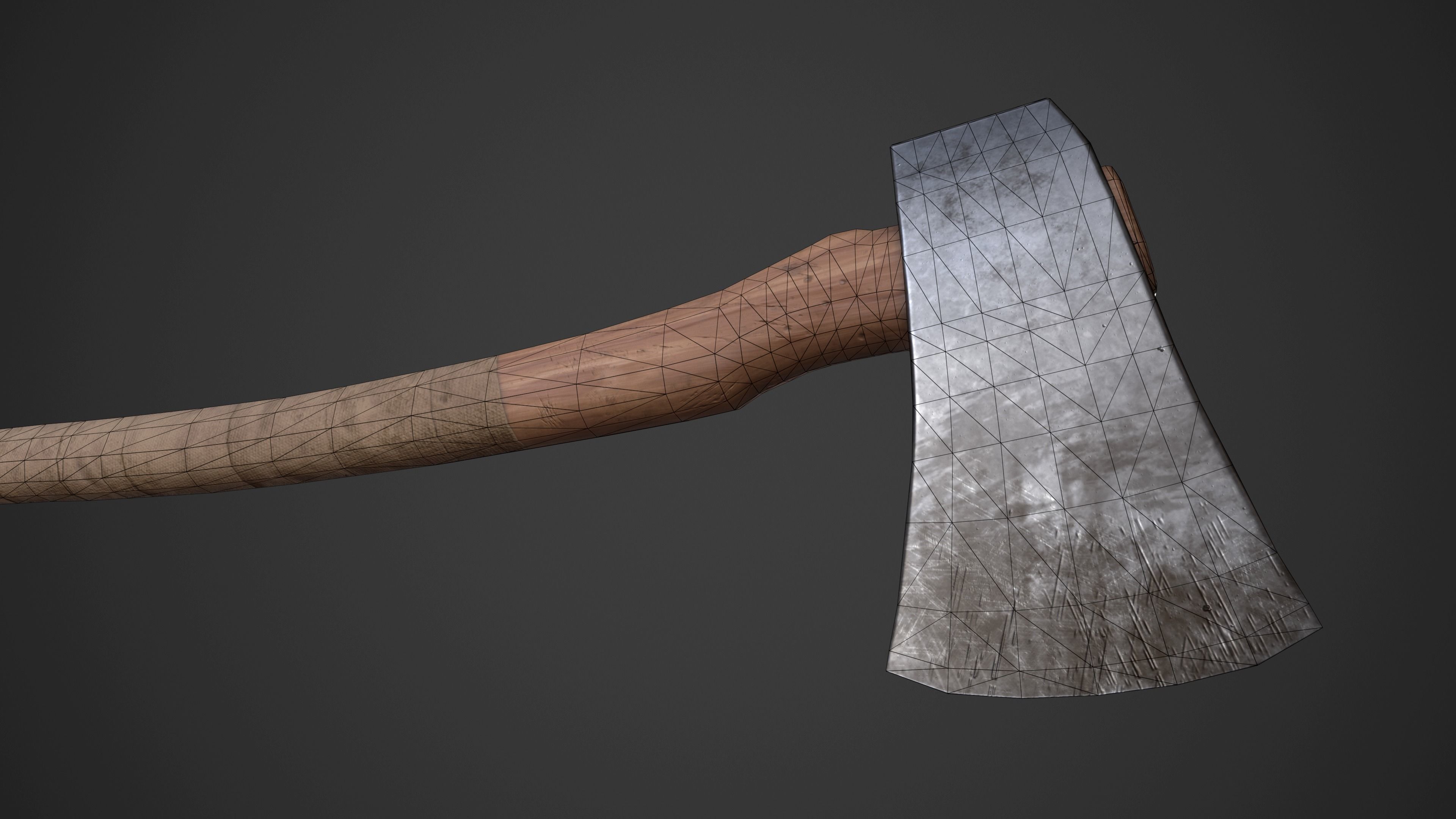 3D model Wooden Axe - Melee Weapon VR / AR / low-poly | CGTrader